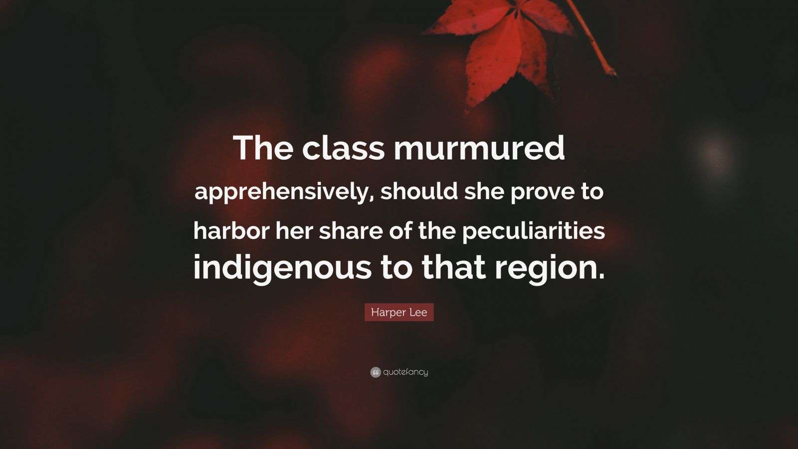 Harper Lee Quote: “The class murmured apprehensively, should she prove ...