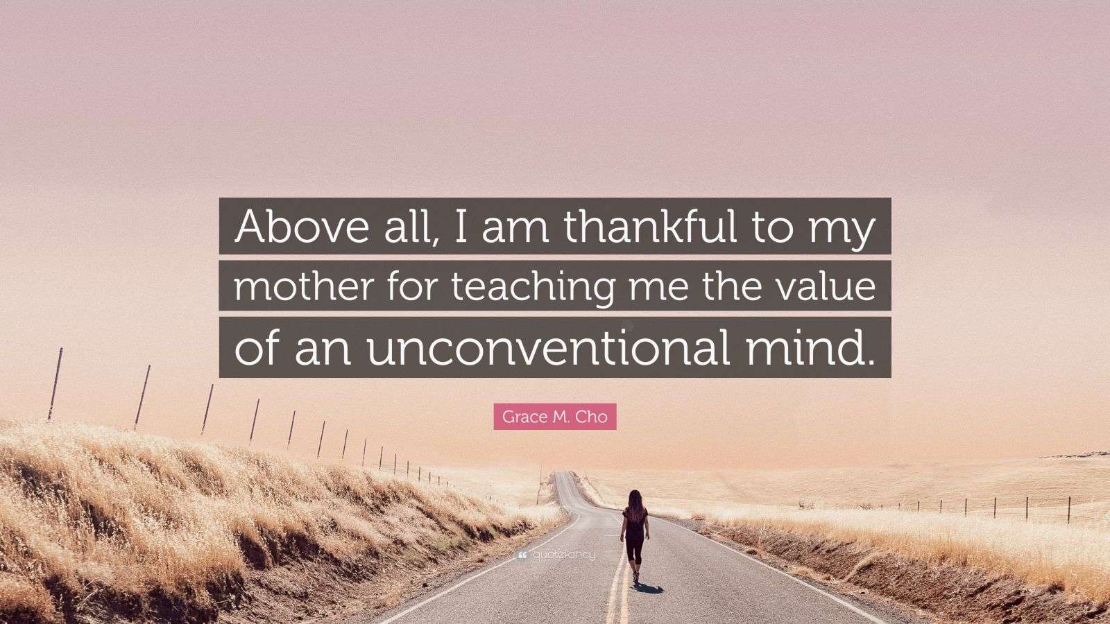 Grace M. Cho Quote: “Above all, I am thankful to my mother for teaching ...