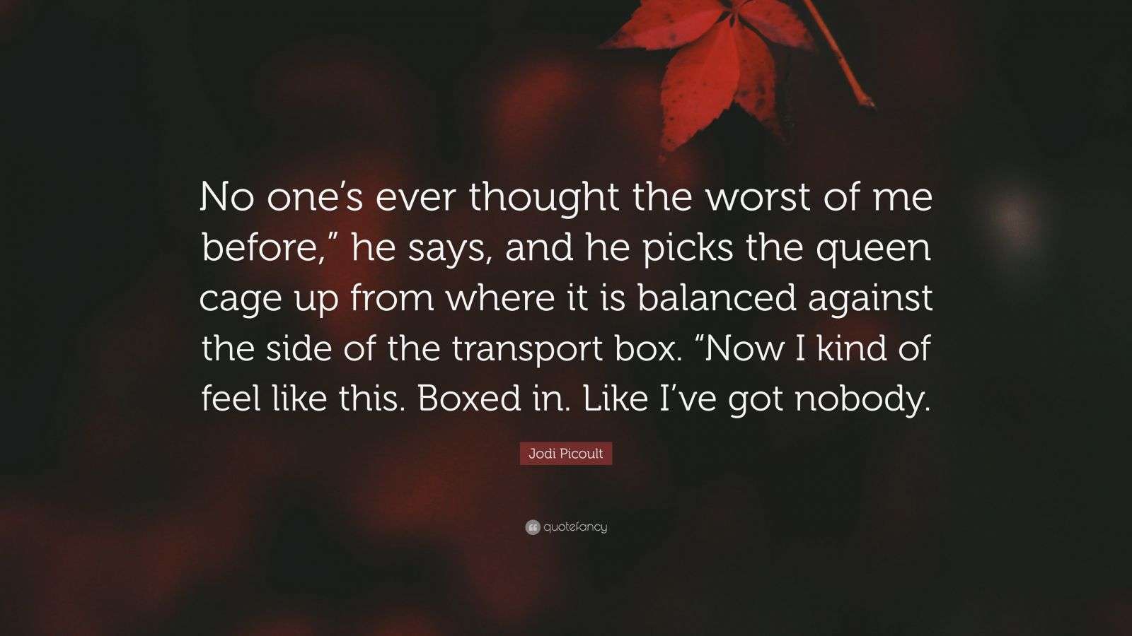 Jodi Picoult Quote: “No one’s ever thought the worst of me before,” he ...
