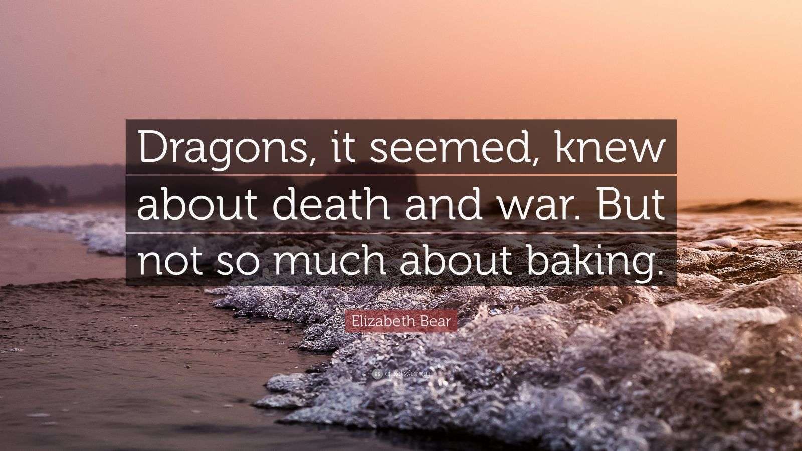 Elizabeth Bear Quote: “Dragons, it seemed, knew about death and war ...