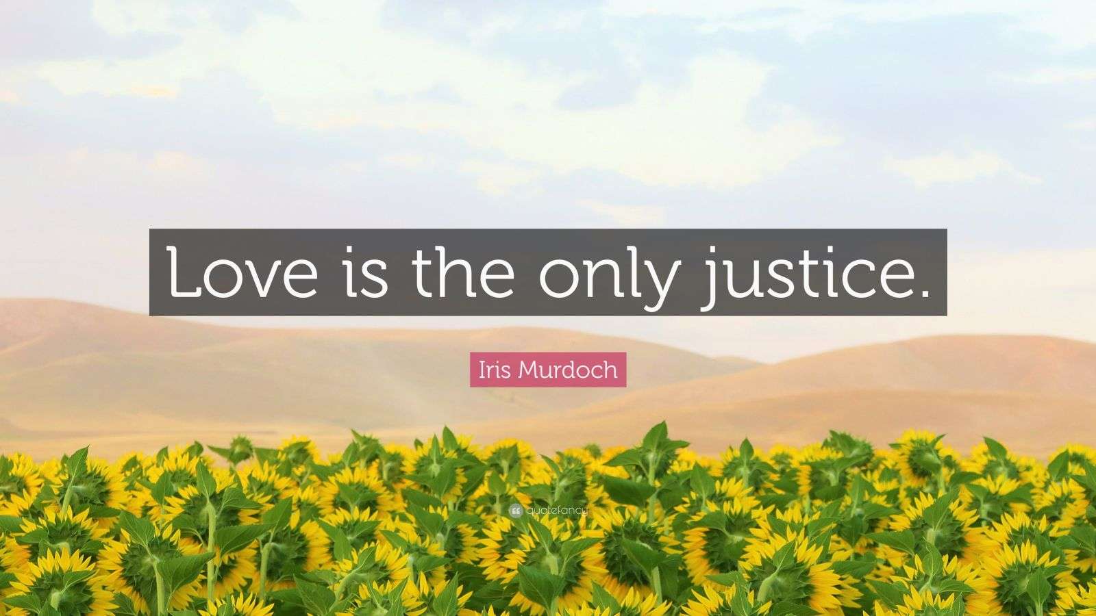 Iris Murdoch Quote: “Love is the only justice.”