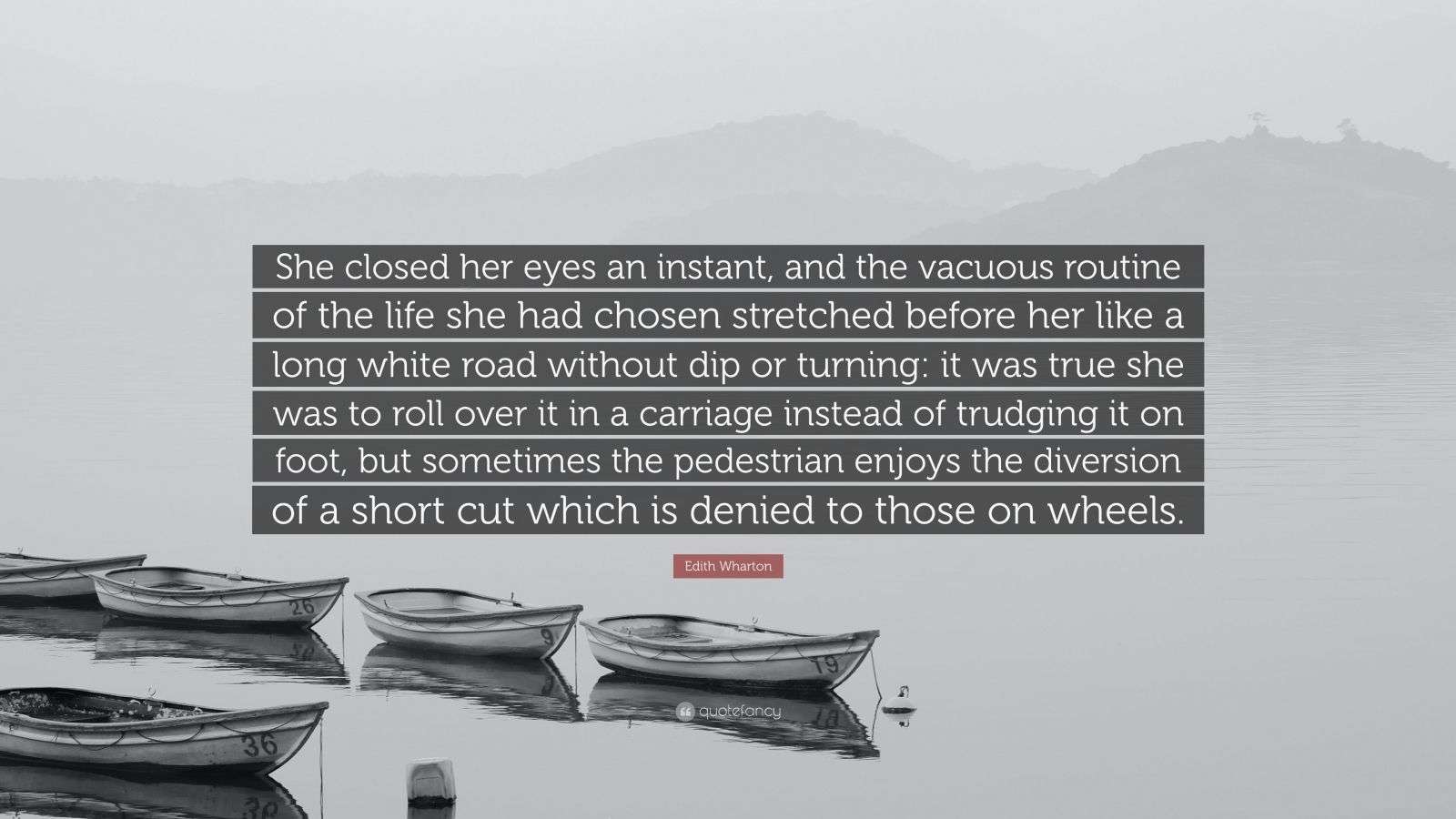 Edith Wharton Quote: “She closed her eyes an instant, and the vacuous ...