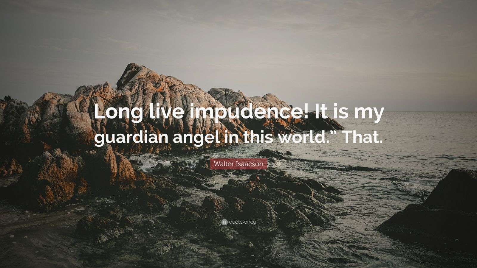 Walter Isaacson Quote: “Long live impudence! It is my guardian angel in ...