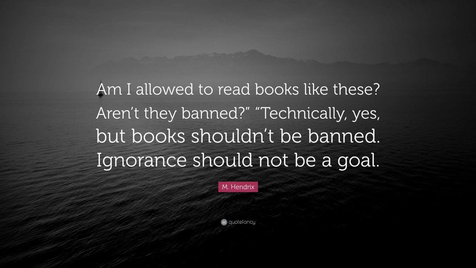M. Hendrix Quote: “Am I allowed to read books like these? Aren’t they ...