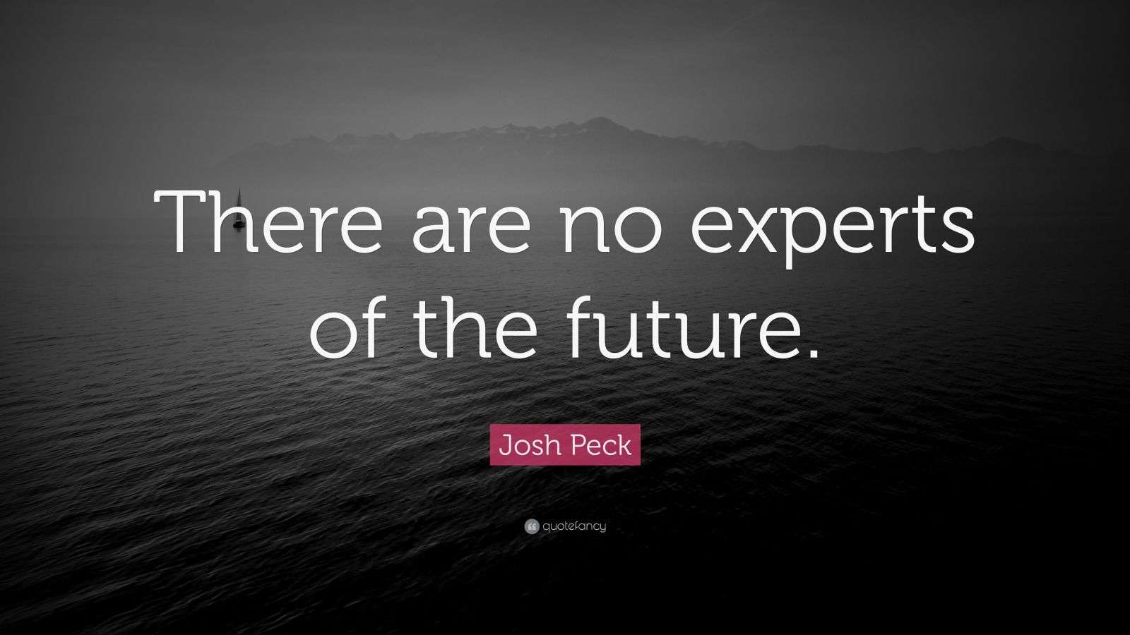 Josh Peck Quote: “There are no experts of the future.”