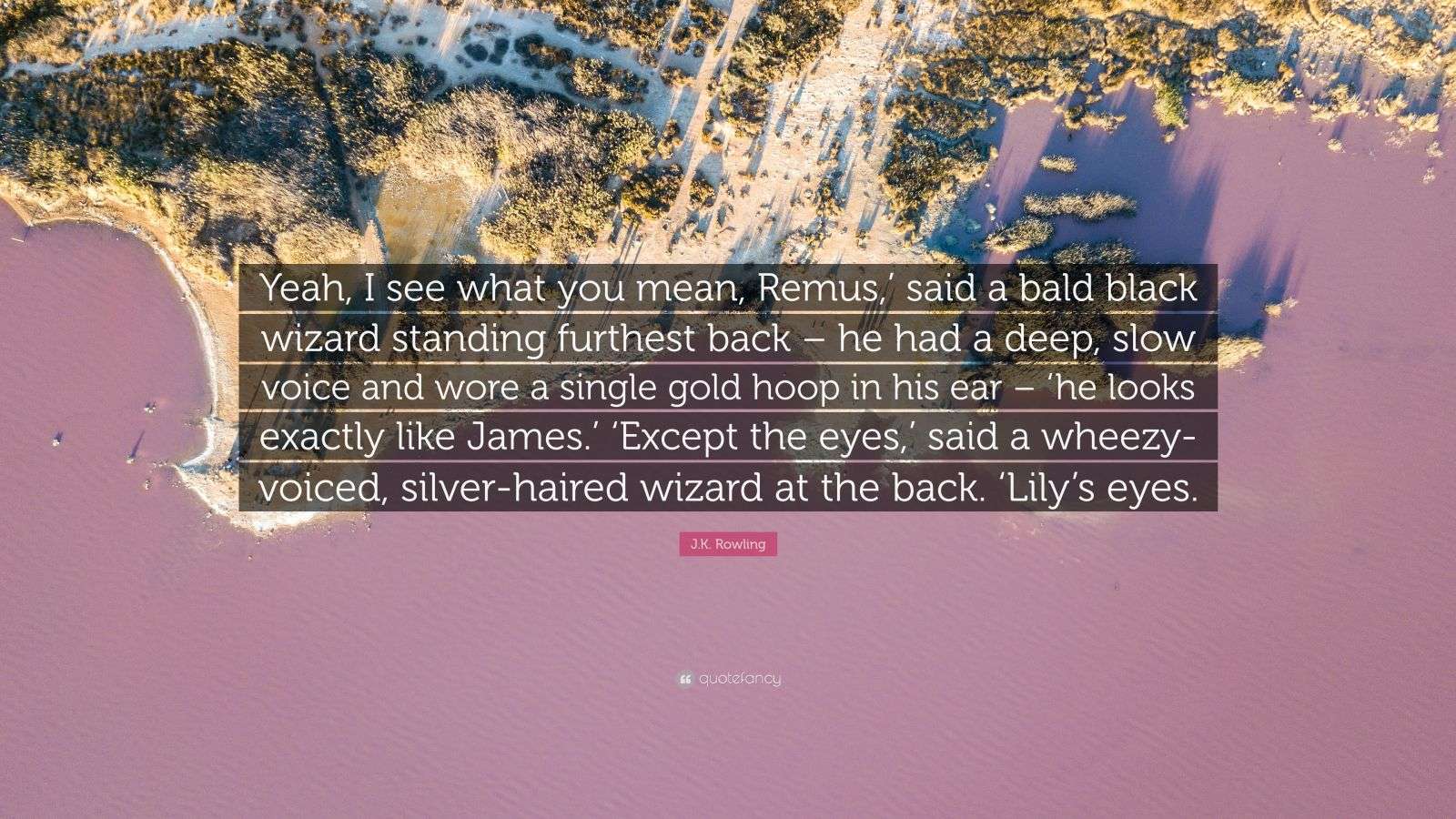 J.K. Rowling Quote: “Yeah, I see what you mean, Remus,’ said a bald ...