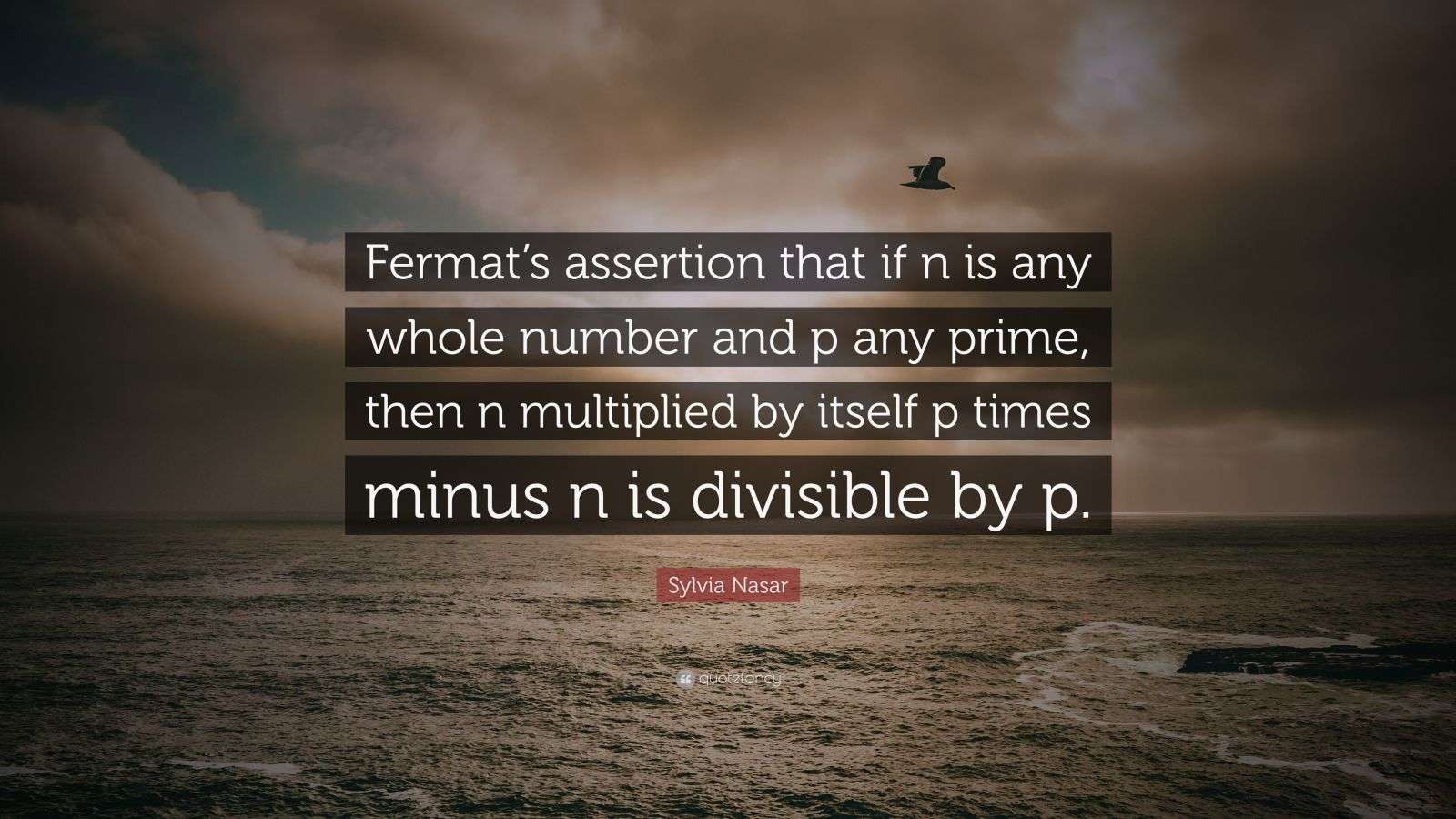 Sylvia Nasar Quote: “Fermat’s assertion that if n is any whole number ...