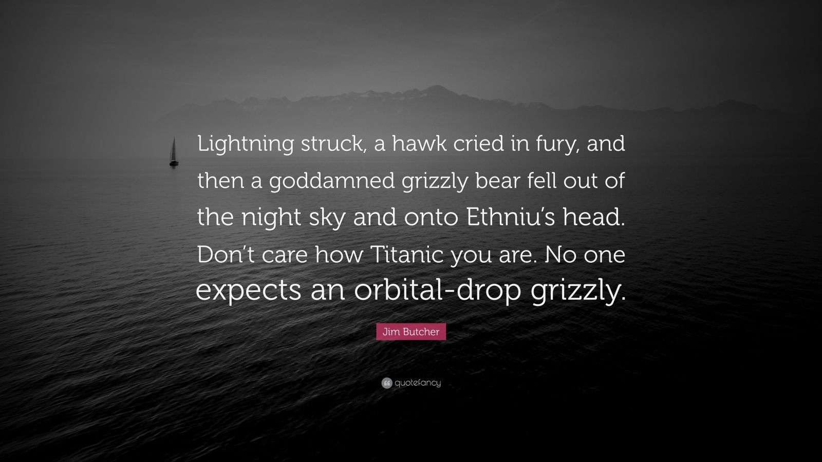 Jim Butcher Quote: “Lightning struck, a hawk cried in fury, and then a ...