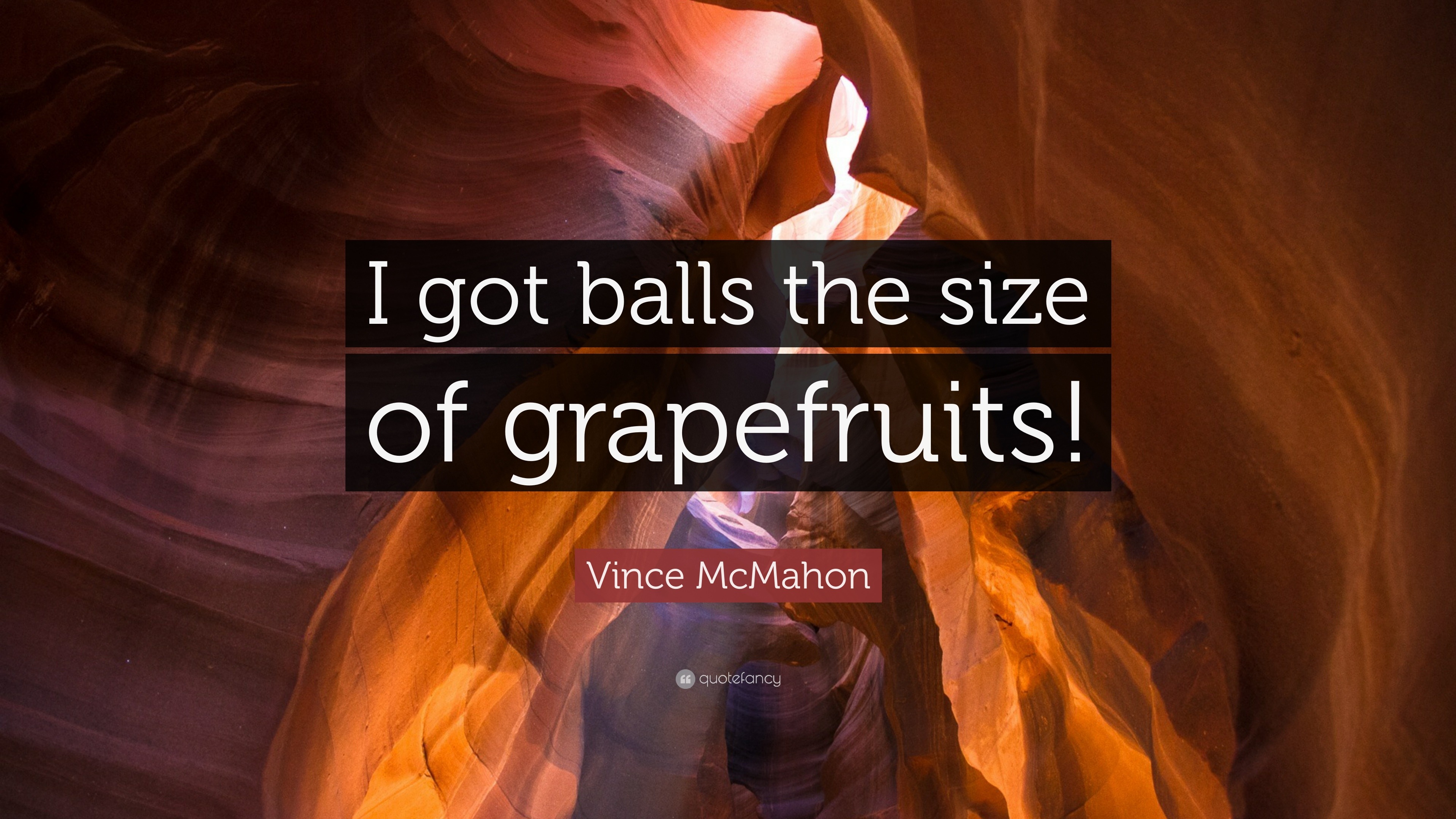 Vince McMahon Quote: “I got balls the size of grapefruits!”