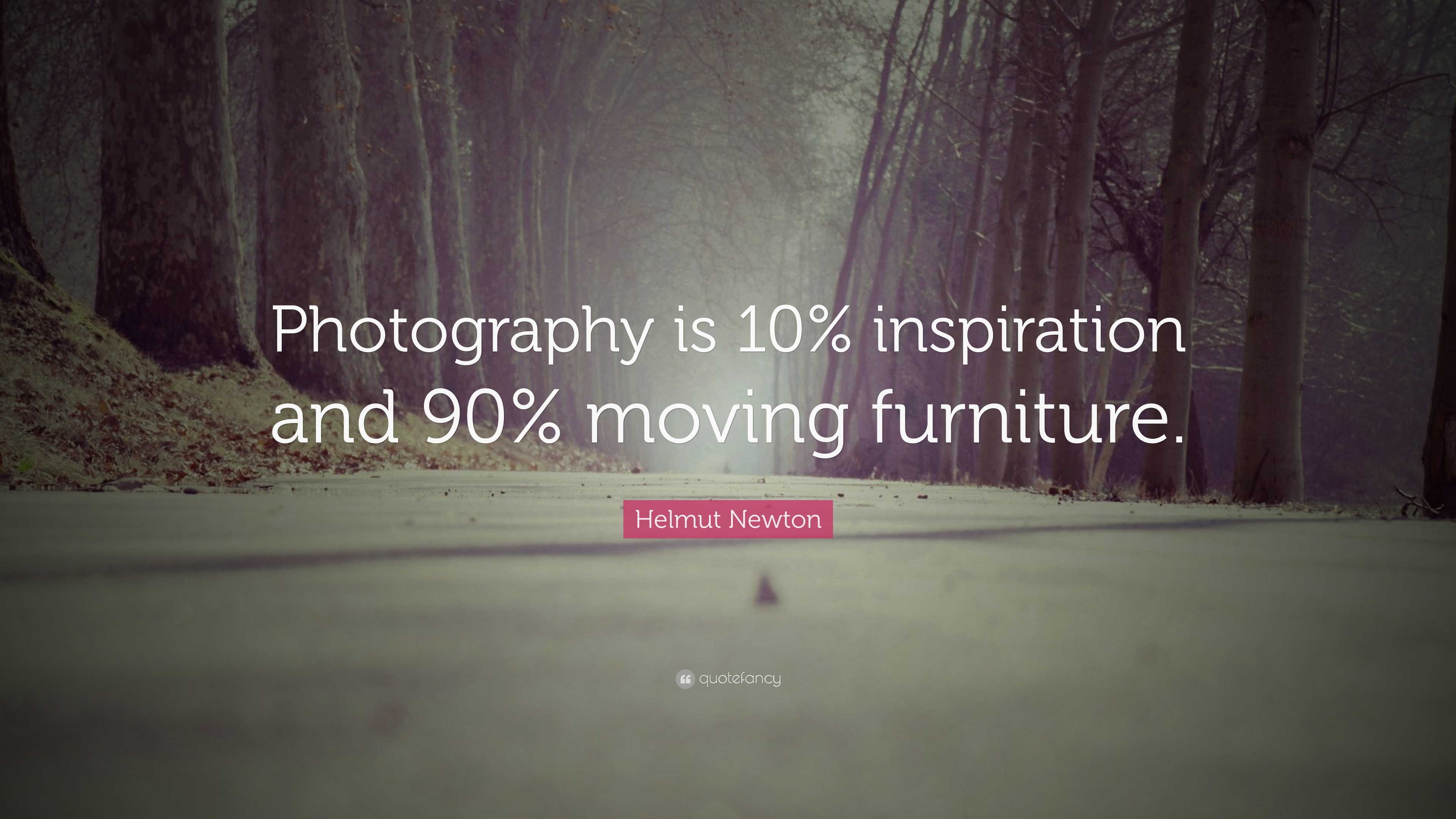 Helmut Newton Quote: “Photography is 10% inspiration and 90% moving ...