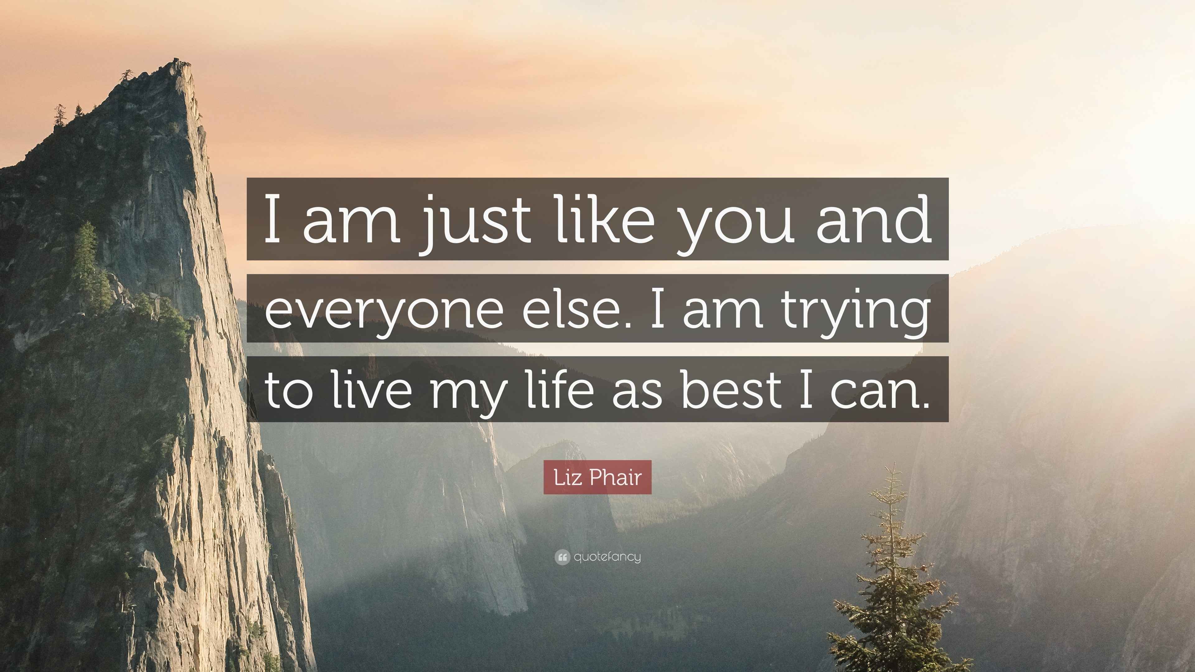 Liz Phair Quote: “I am just like you and everyone else. I am trying to ...