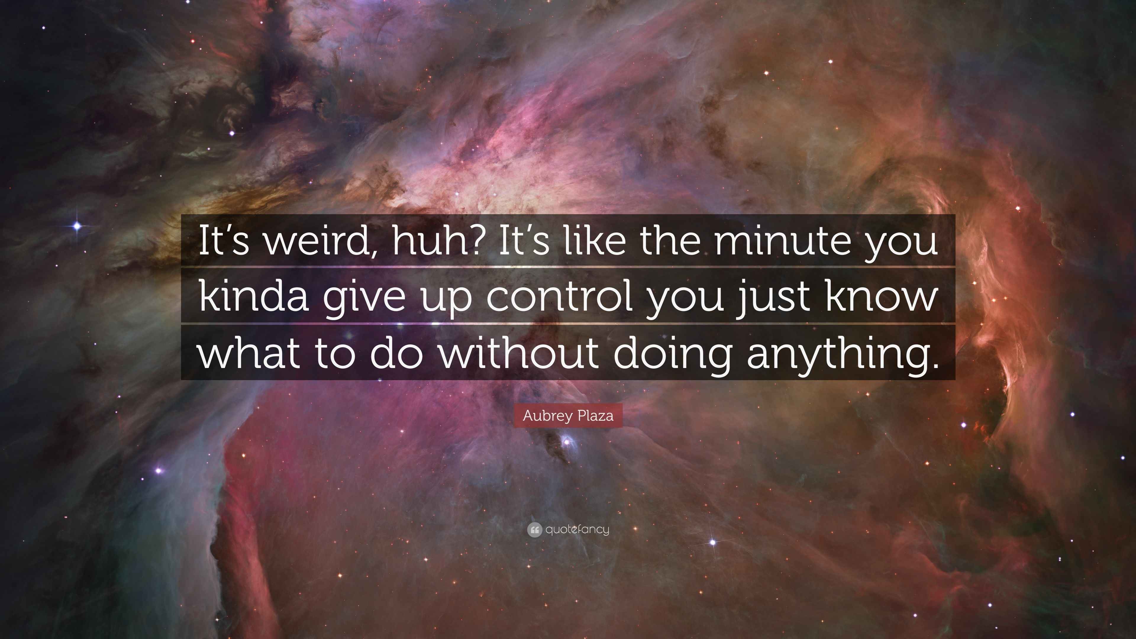 Aubrey Plaza Quote: “It’s weird, huh? It’s like the minute you kinda ...