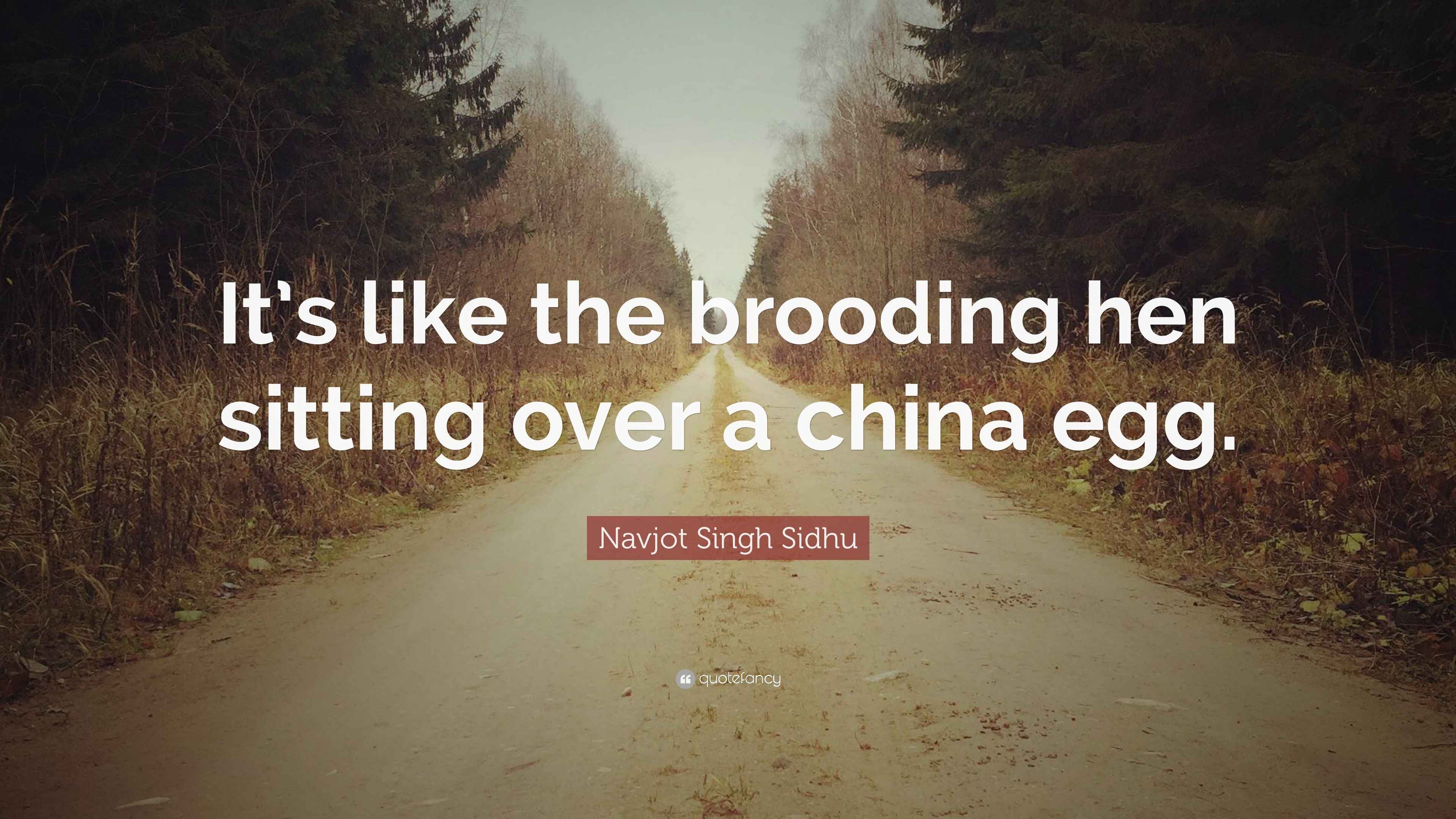 Navjot Singh Sidhu Quote: “It’s like the brooding hen sitting over a ...