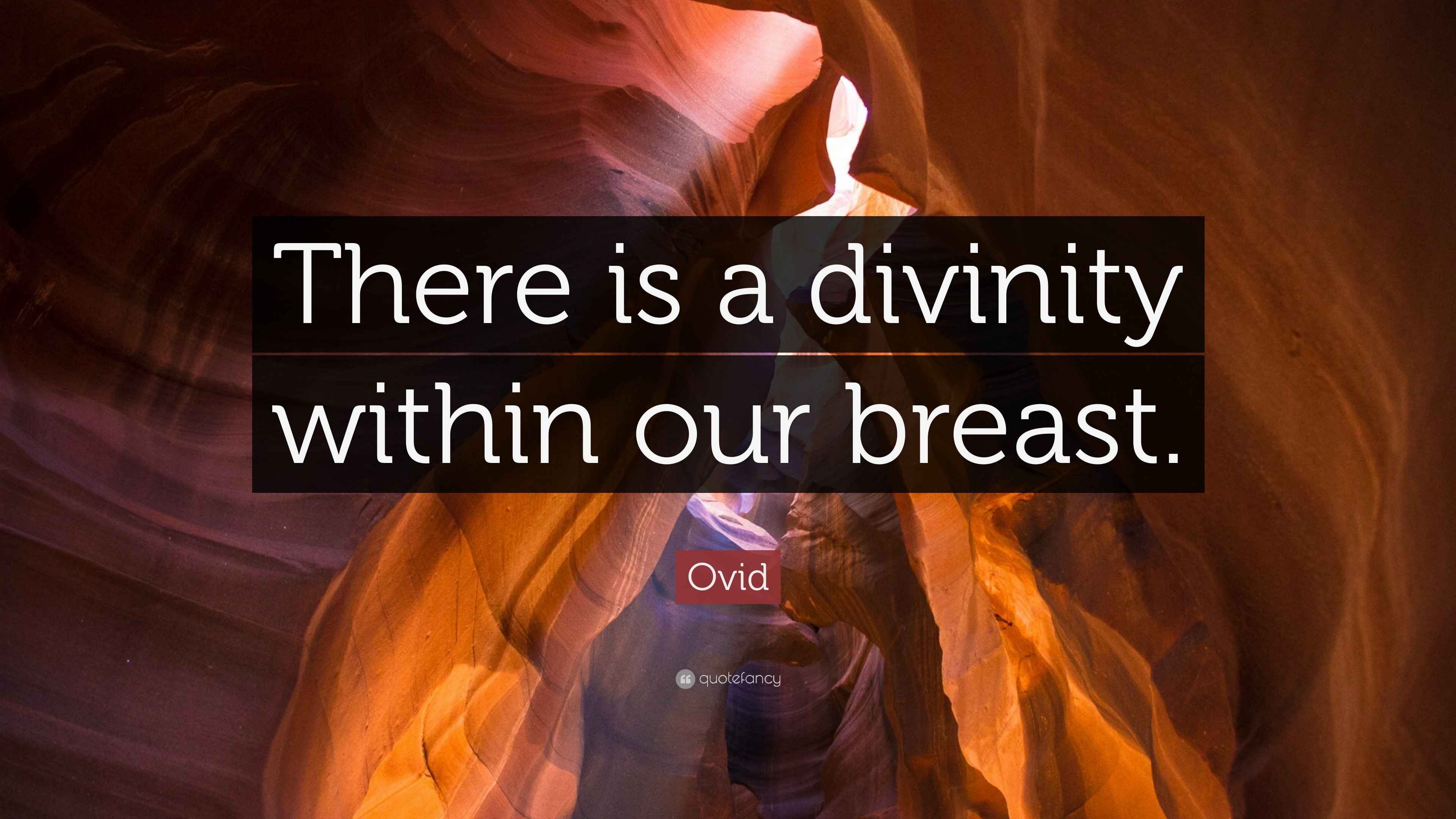 Ovid Quote: “There is a divinity within our breast.”