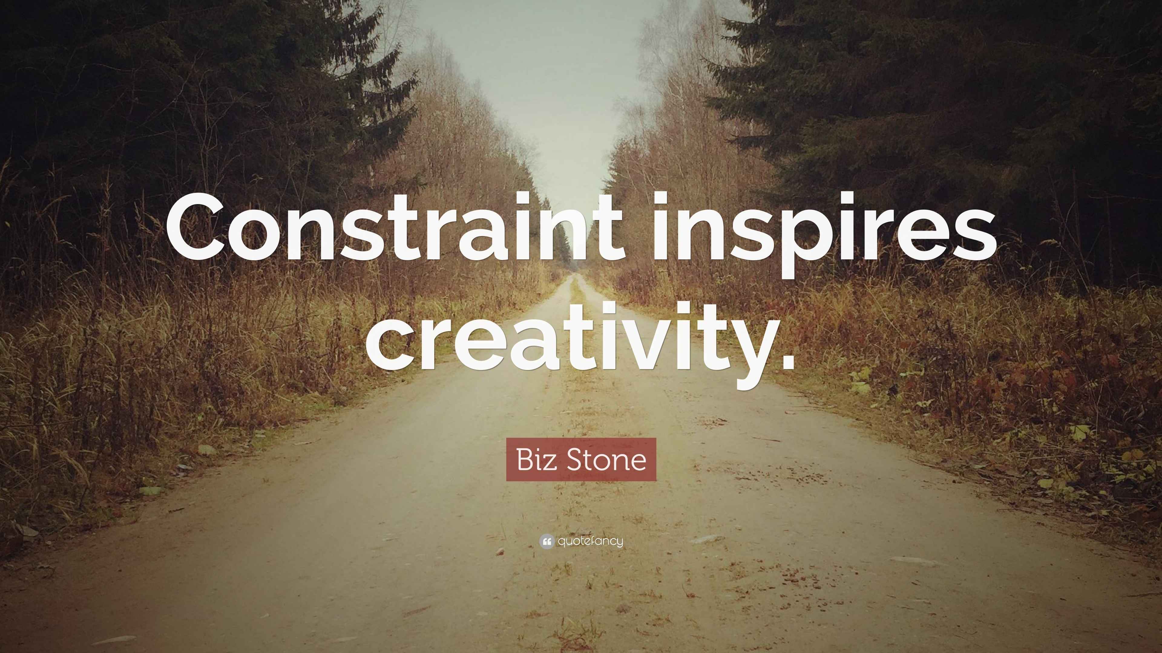Biz Stone Quote: “Constraint inspires creativity.”