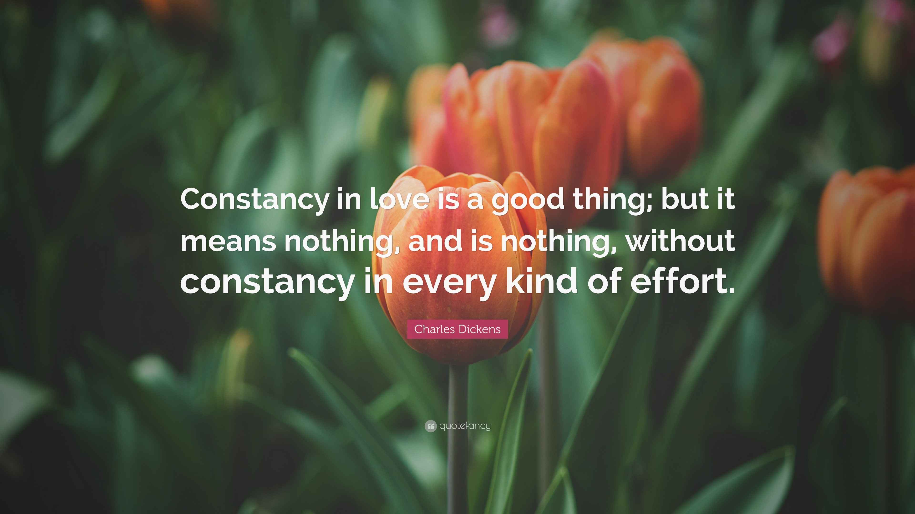 Charles Dickens Quote: “Constancy in love is a good thing; but it means ...