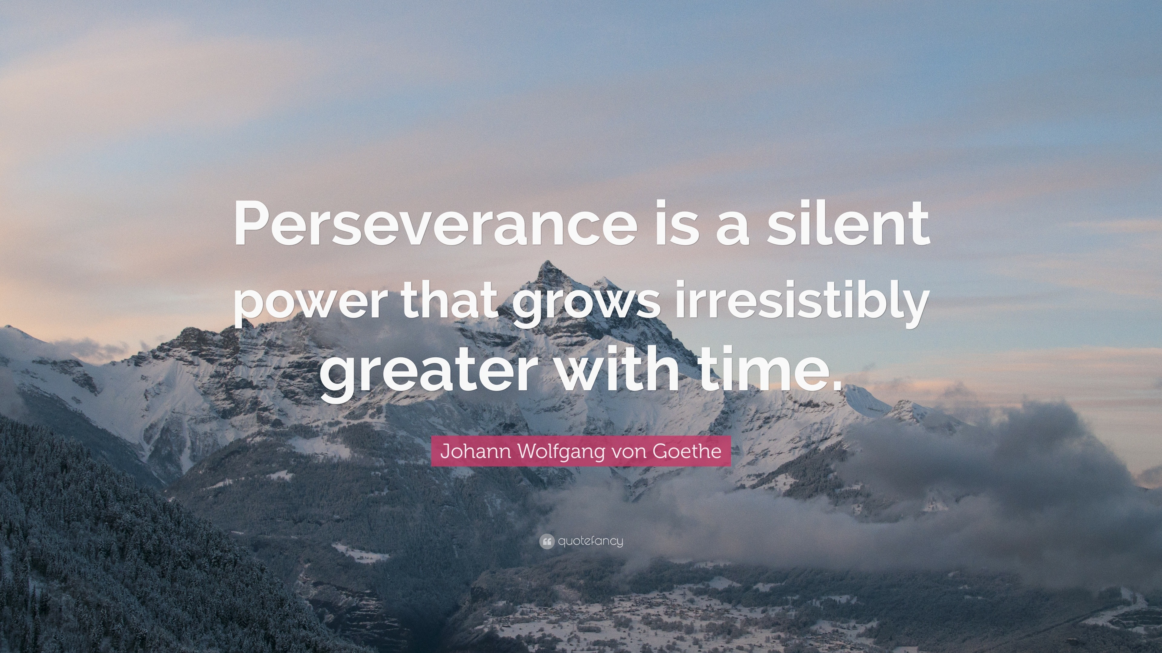 Johann Wolfgang von Goethe Quote: “Perseverance is a silent power that ...