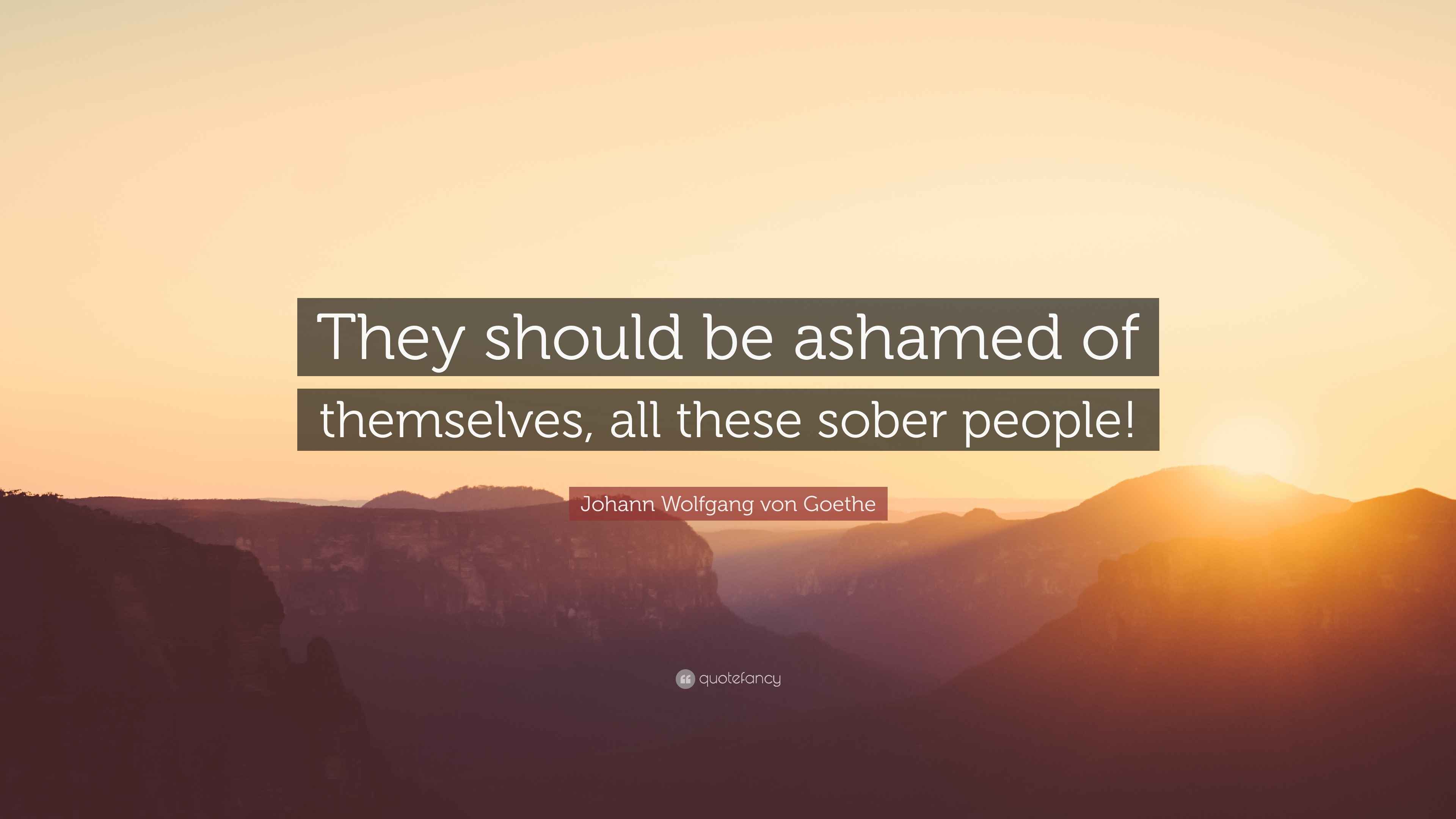 Johann Wolfgang von Goethe Quote: “They should be ashamed of themselves ...