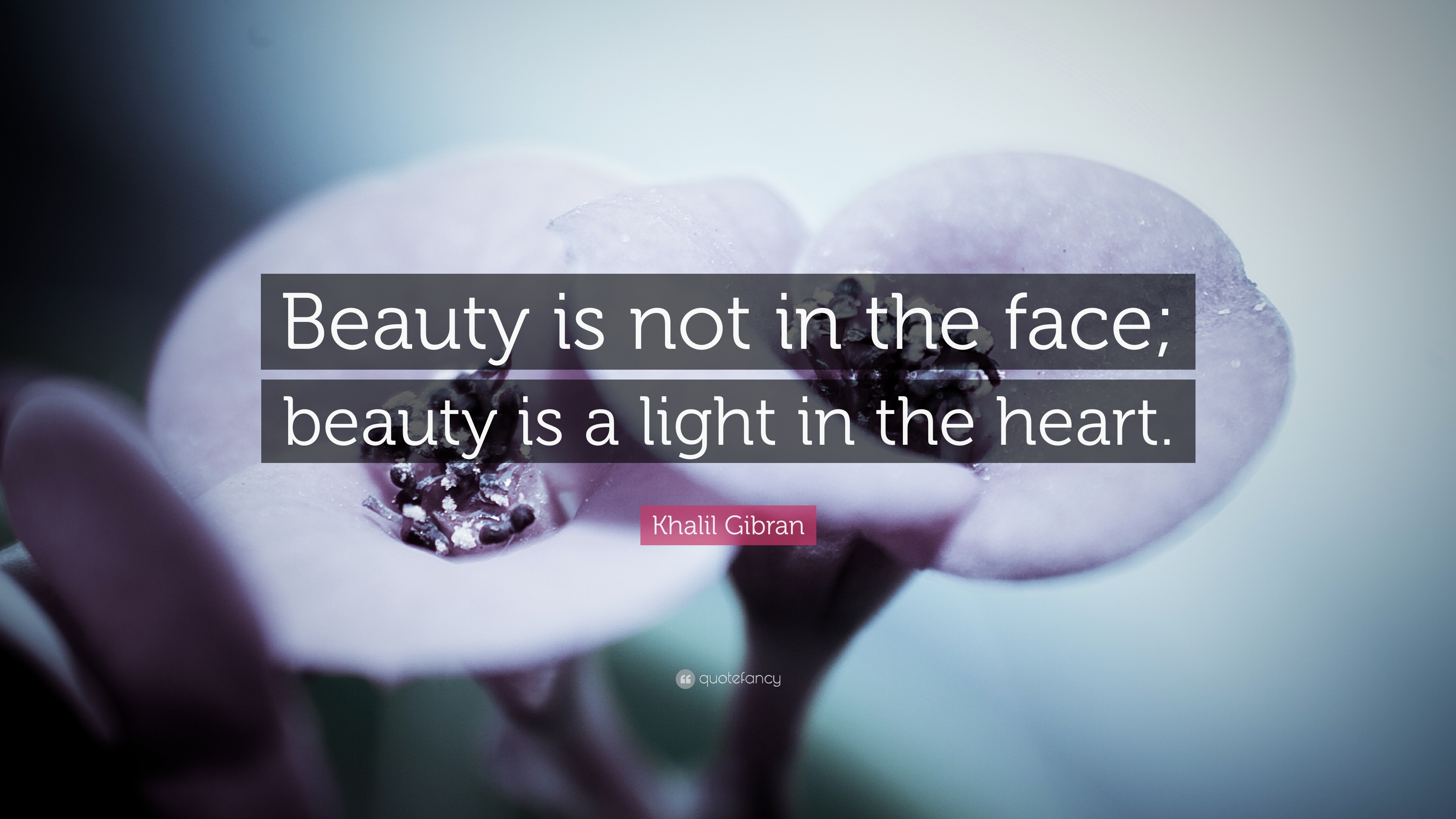 Khalil Gibran Quote: “Beauty is not in the face; beauty is a light in ...