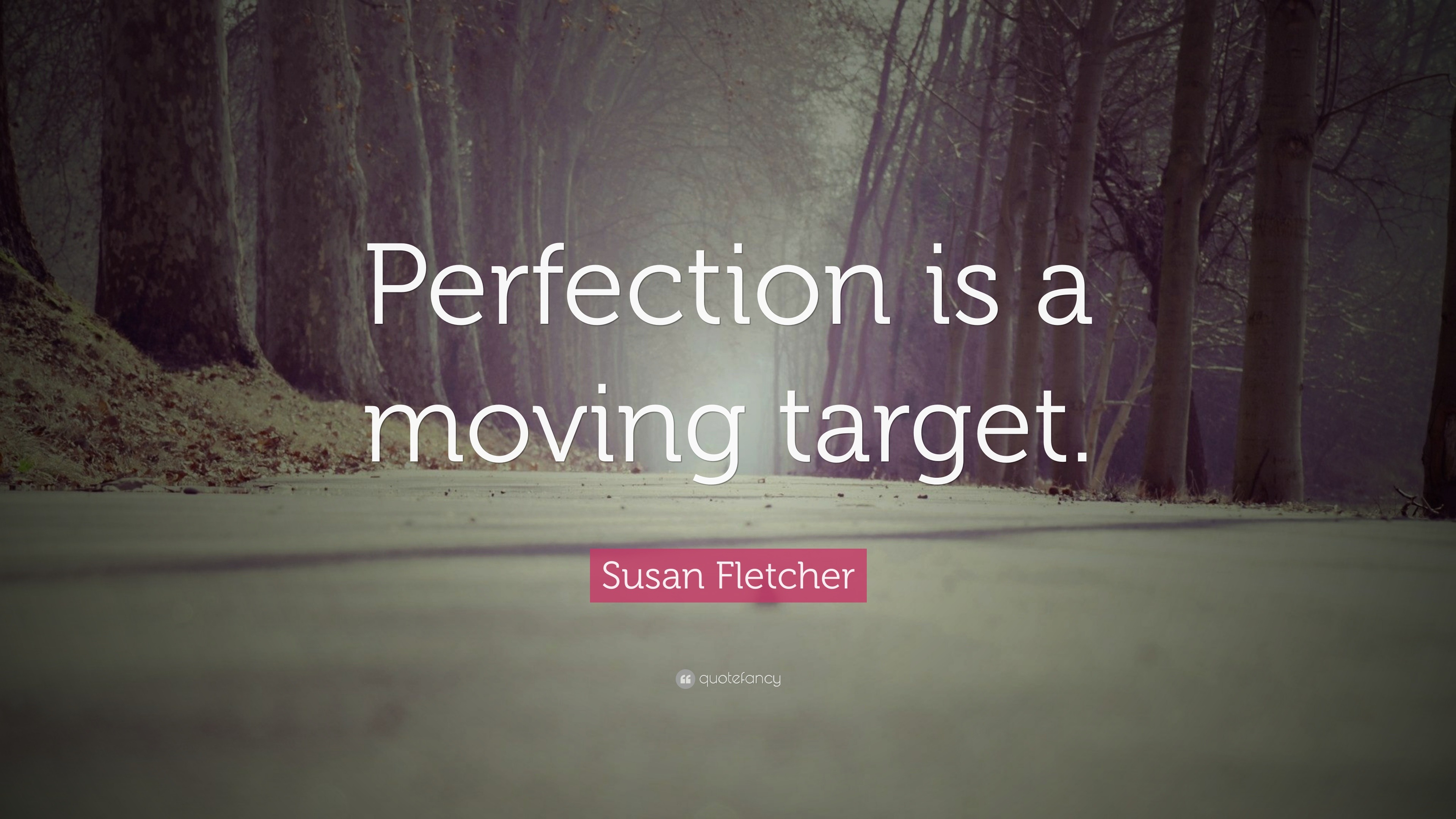 Susan Fletcher Quote: “Perfection is a moving target.”