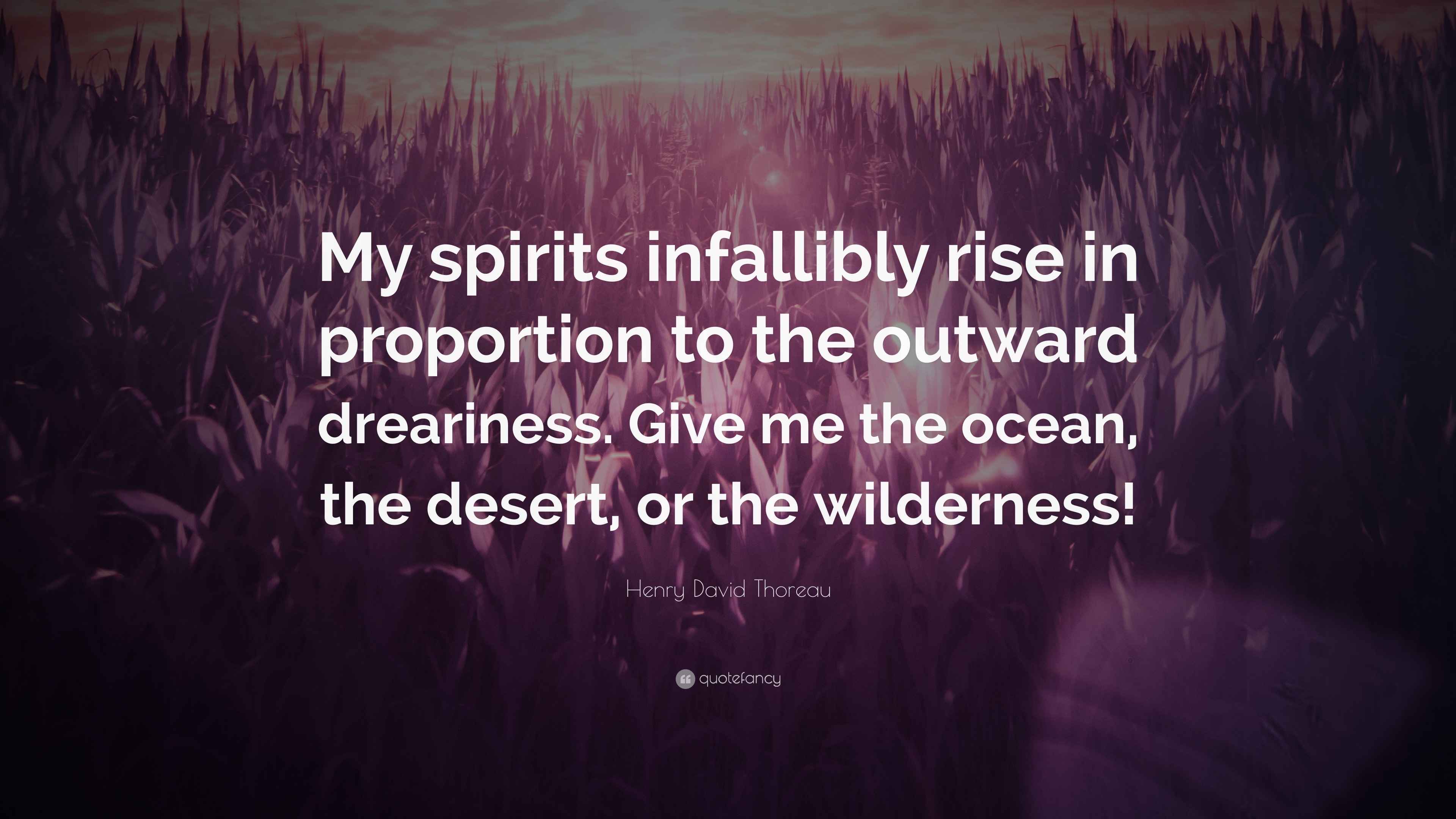 Henry David Thoreau Quote: “My spirits infallibly rise in proportion to ...
