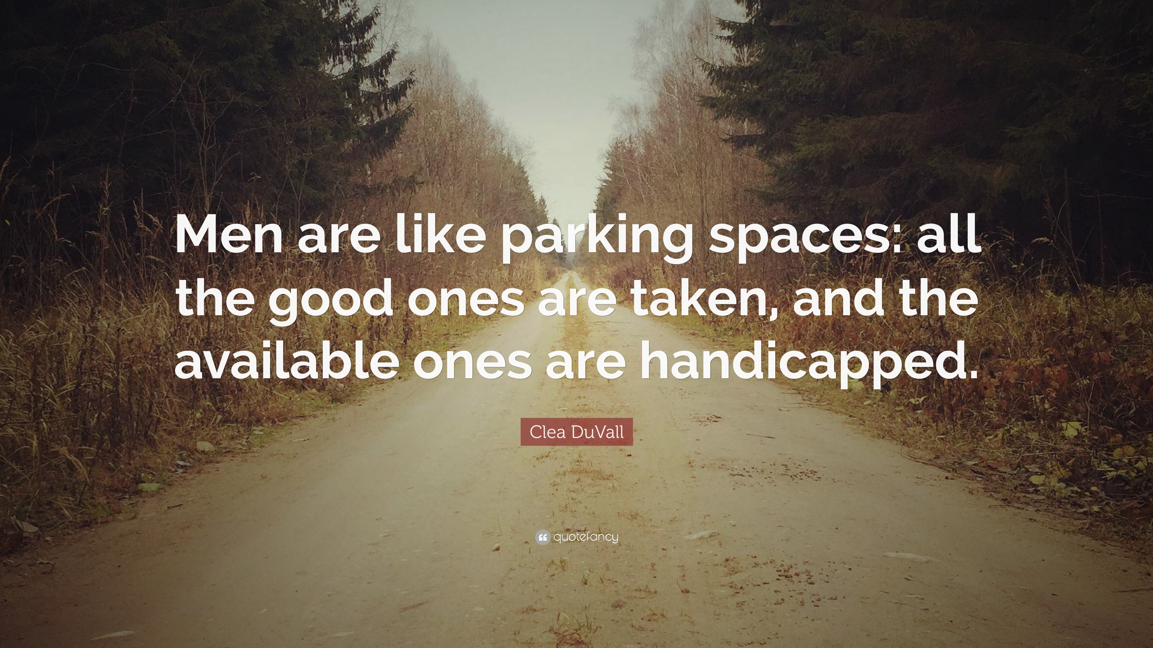 Clea DuVall Quote: “Men are like parking spaces: all the good ones are ...