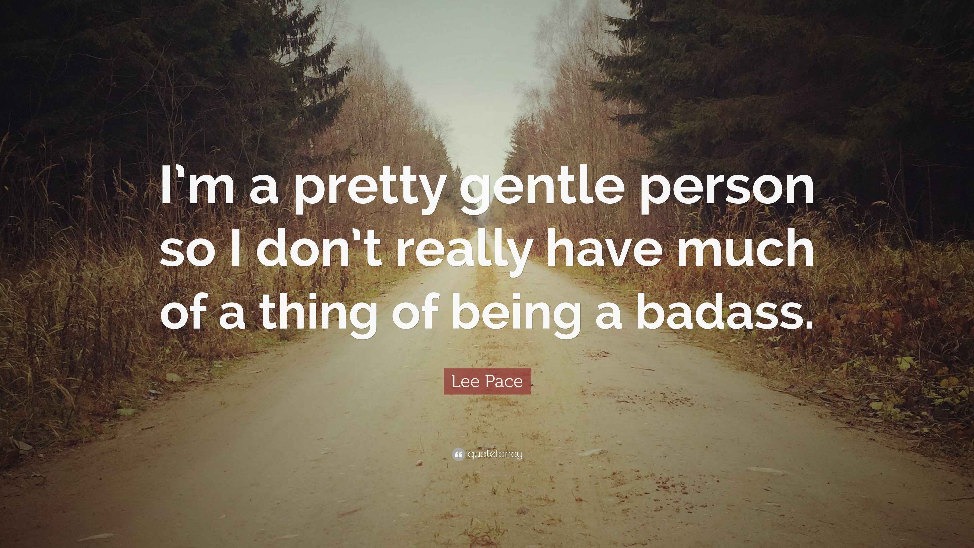 Lee Pace Quote: “I’m a pretty gentle person so I don’t really have much ...