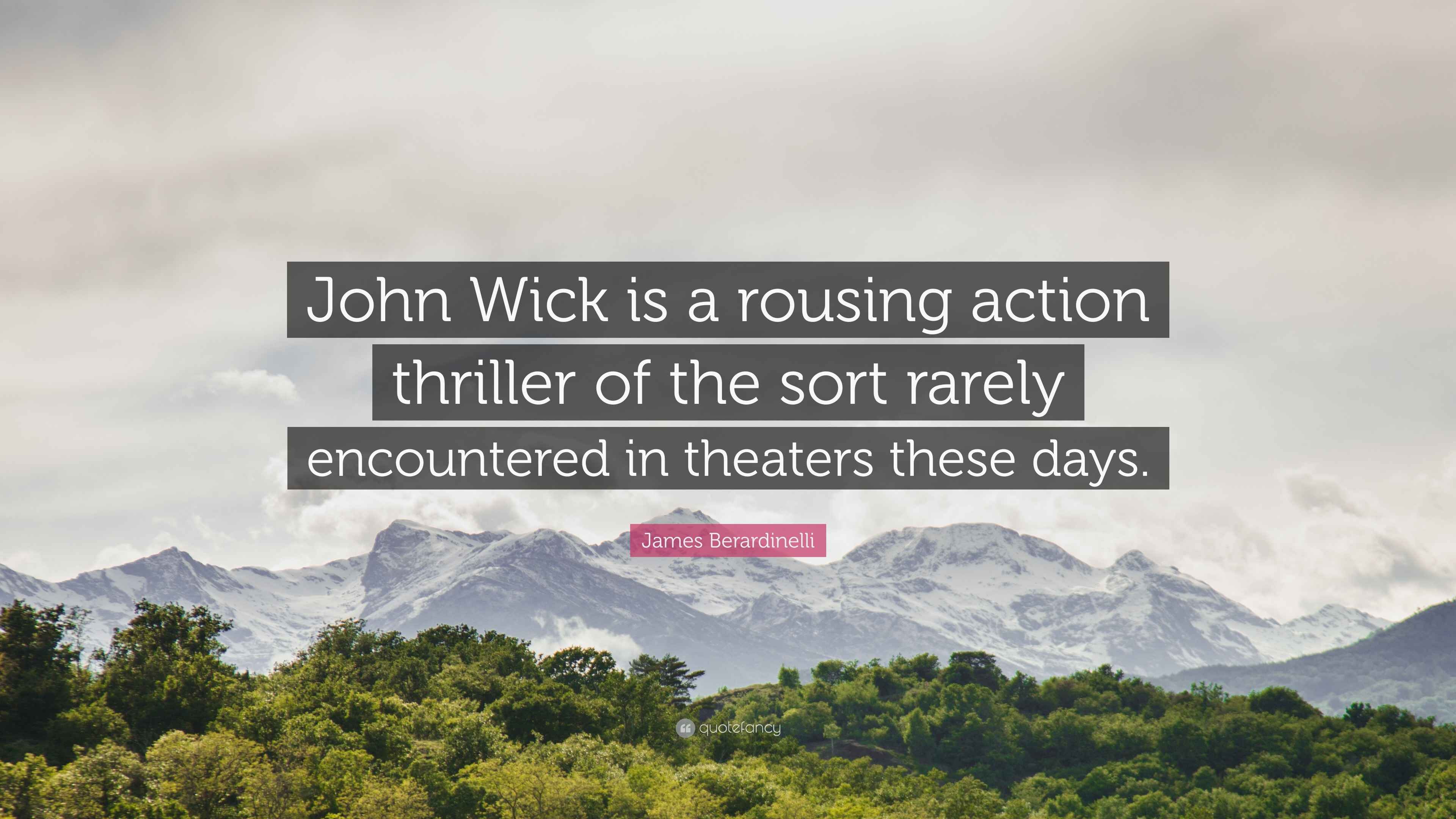 James Berardinelli Quote: “John Wick is a rousing action thriller of ...