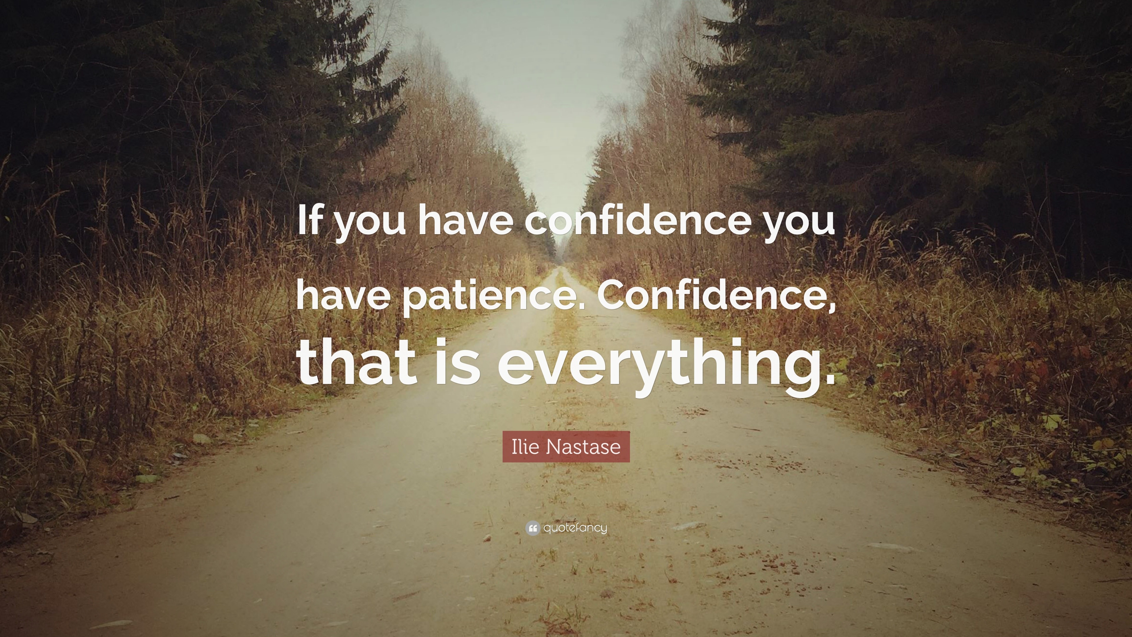 Ilie Nastase Quote: “If you have confidence you have patience ...