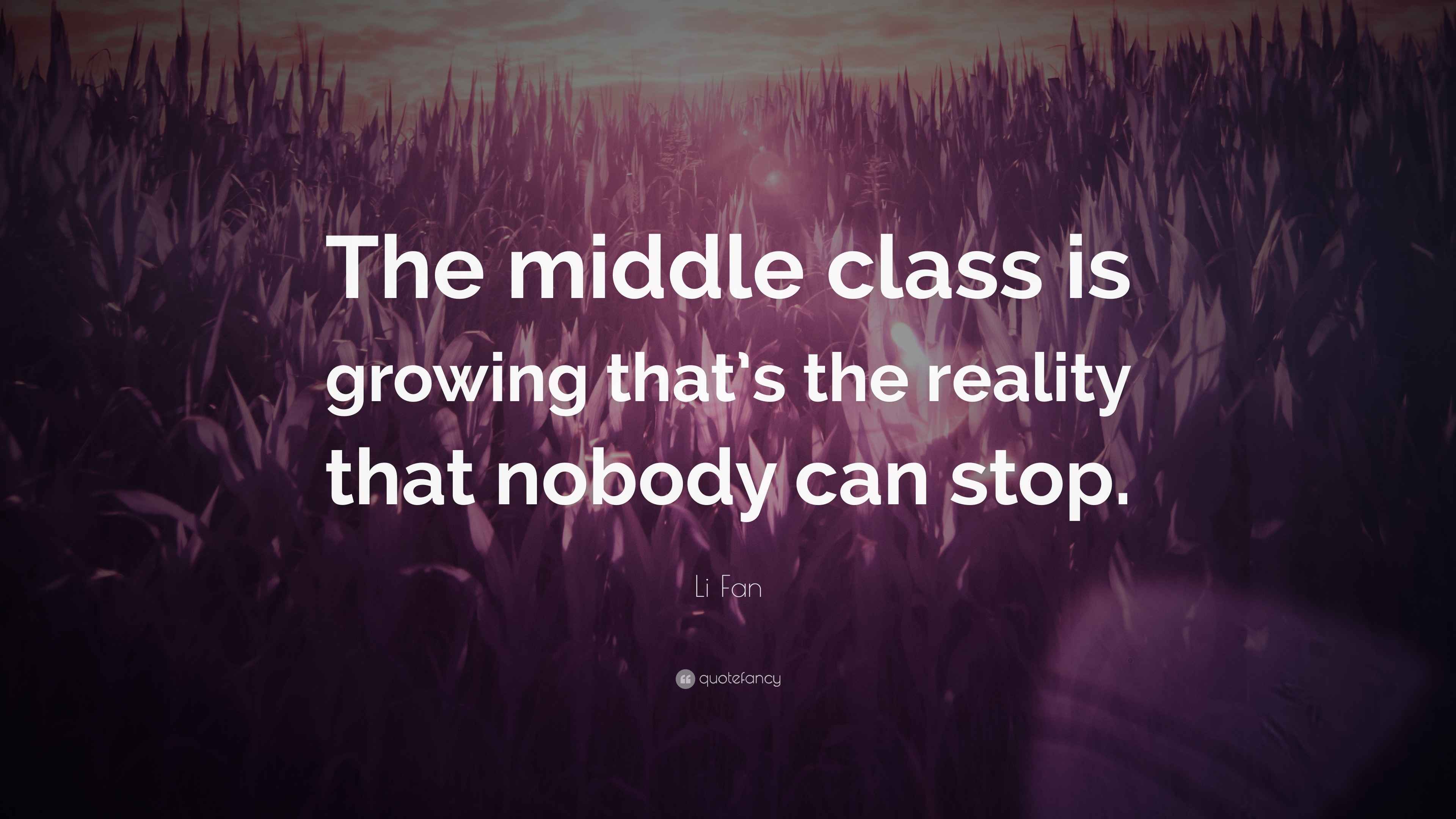 Li Fan Quote: “The middle class is growing that’s the reality that ...