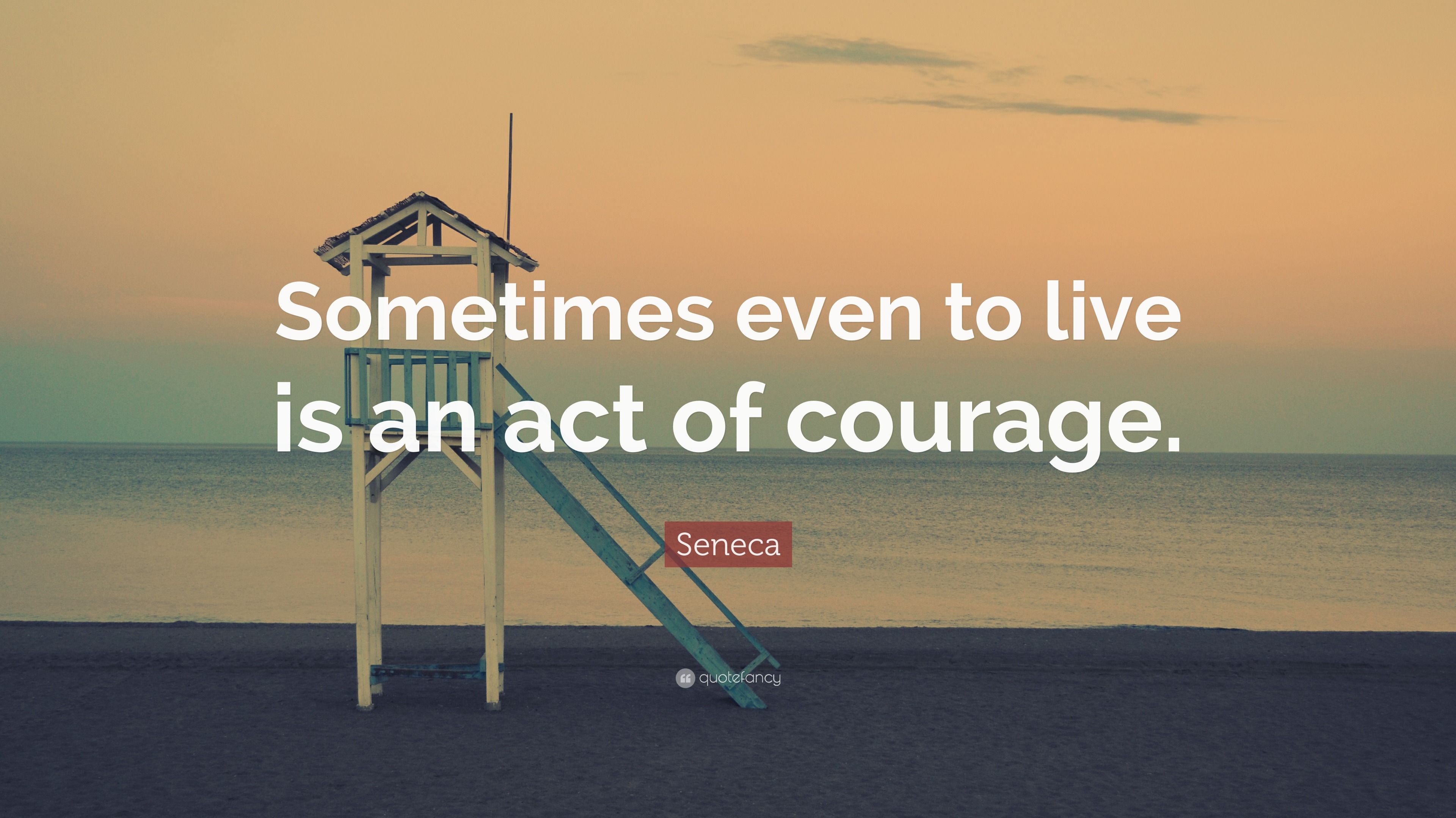Seneca Quote: “Sometimes even to live is an act of courage.”