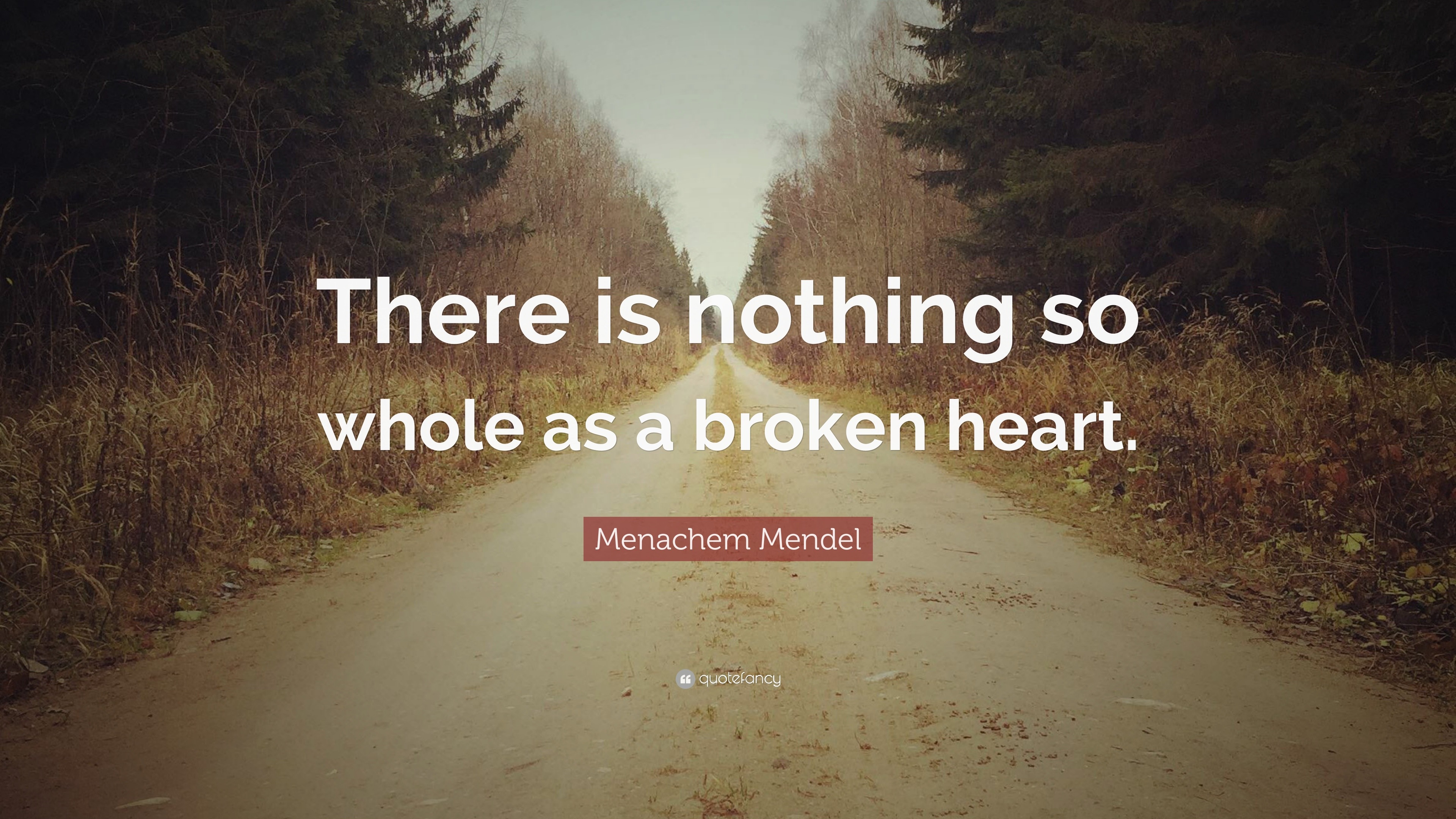 Menachem Mendel Quote: “There is nothing so whole as a broken heart.”