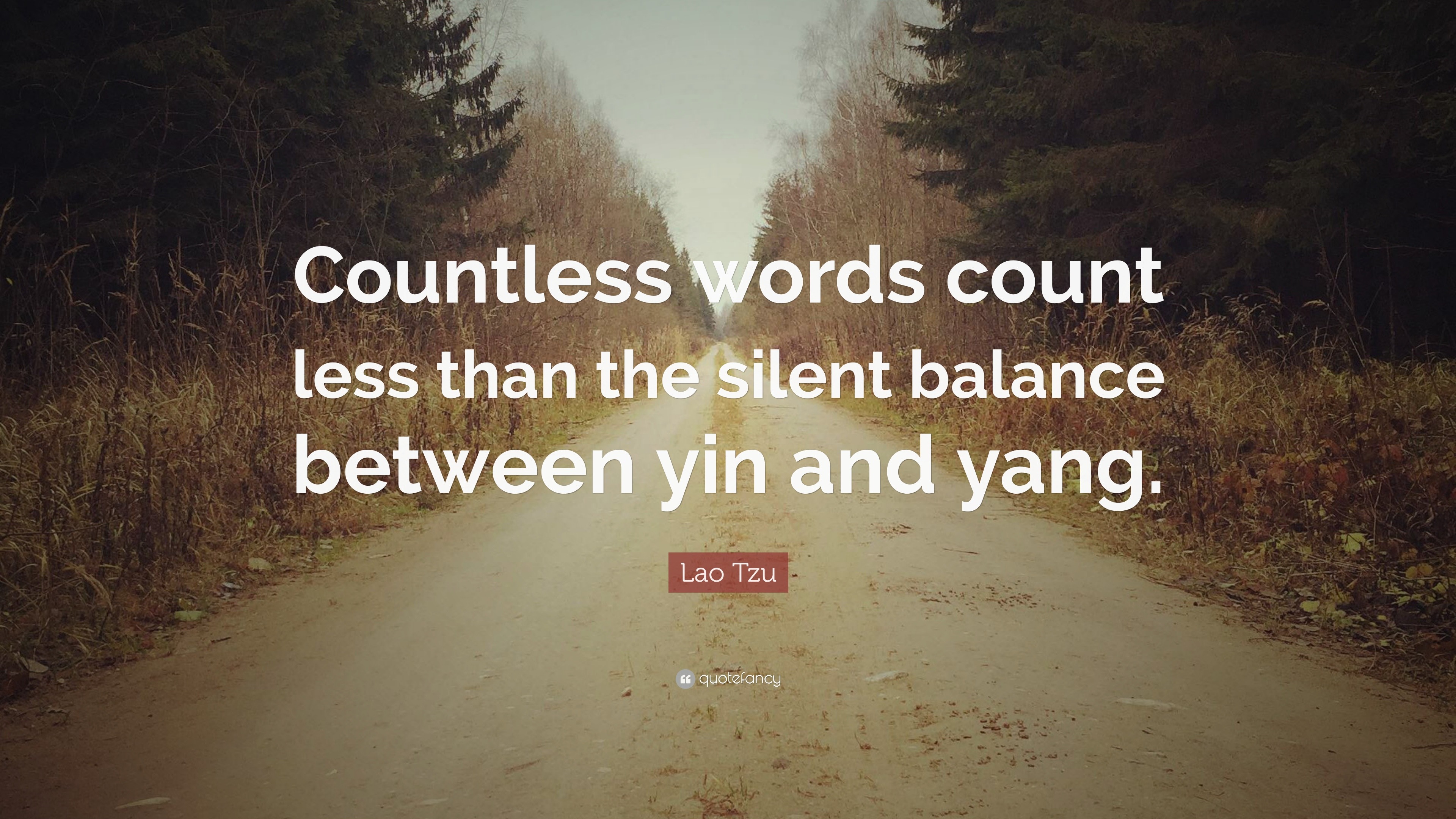 Lao Tzu Quote: “Countless words count less than the silent balance ...