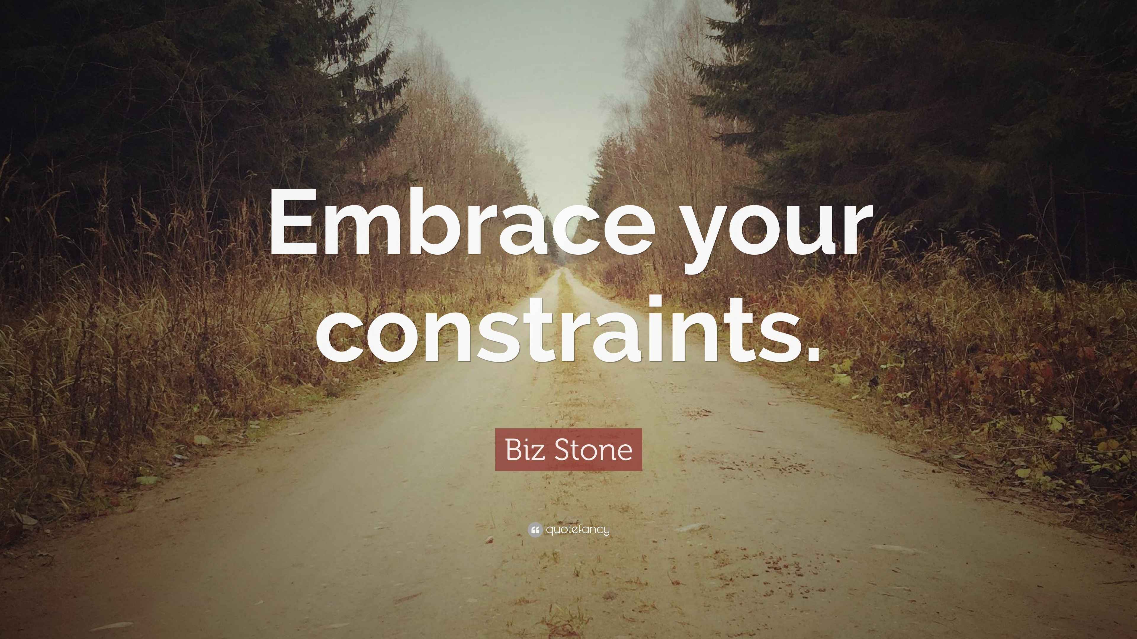 Biz Stone Quote: “Embrace your constraints.”