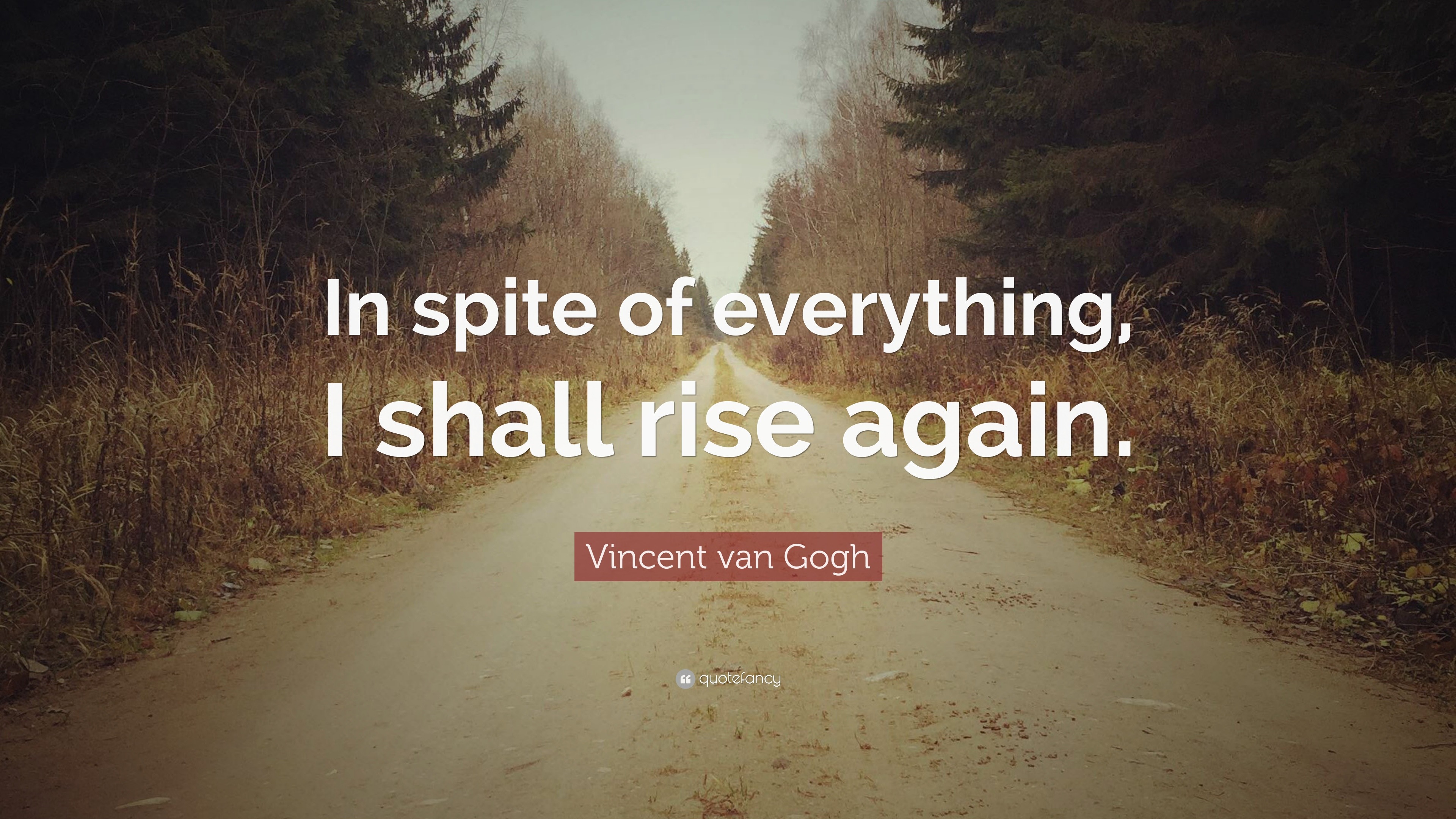 Vincent van Gogh Quote: “In spite of everything, I shall rise again.”