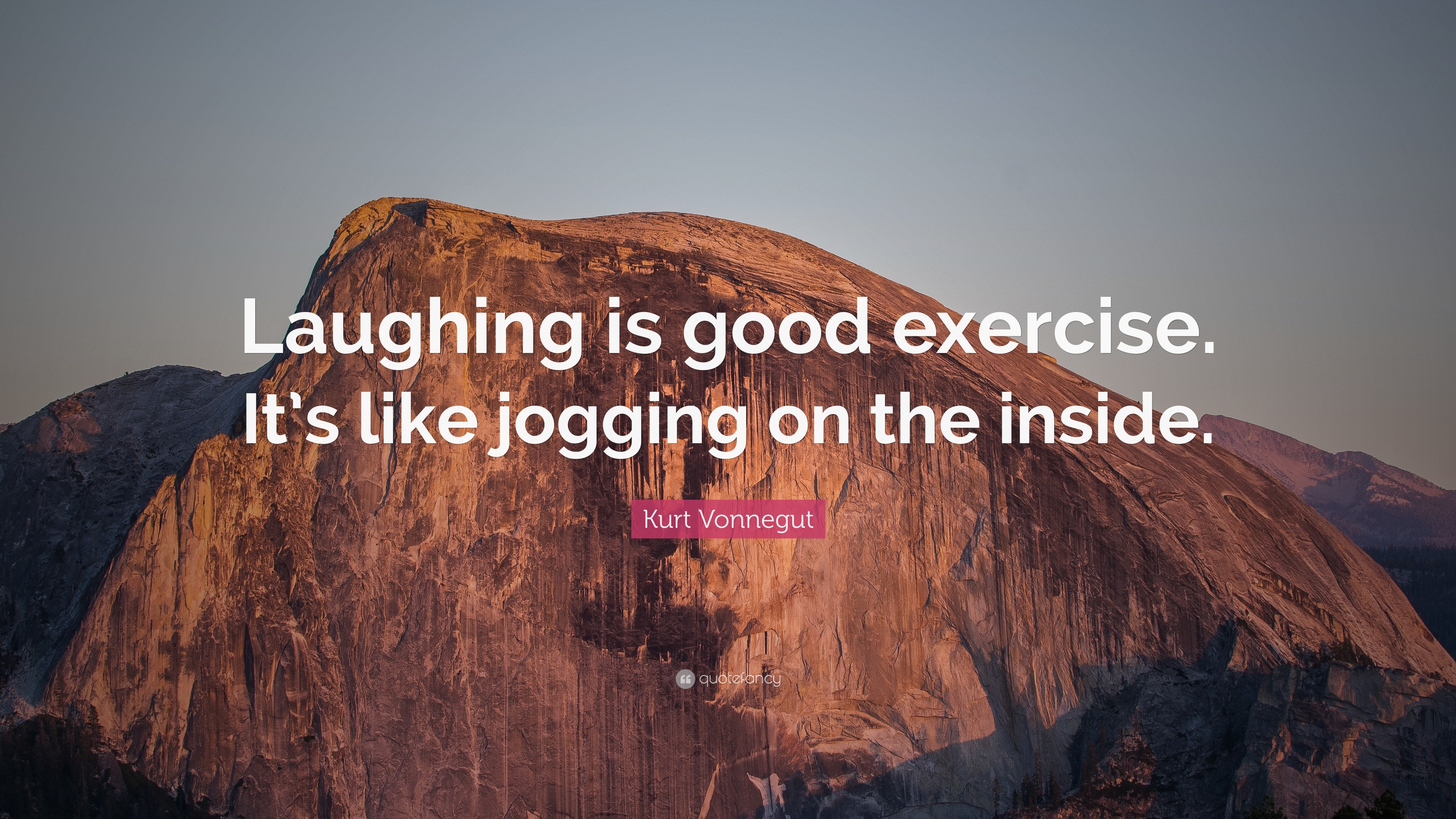 Kurt Vonnegut Quote: “Laughing is good exercise. It’s like jogging on ...