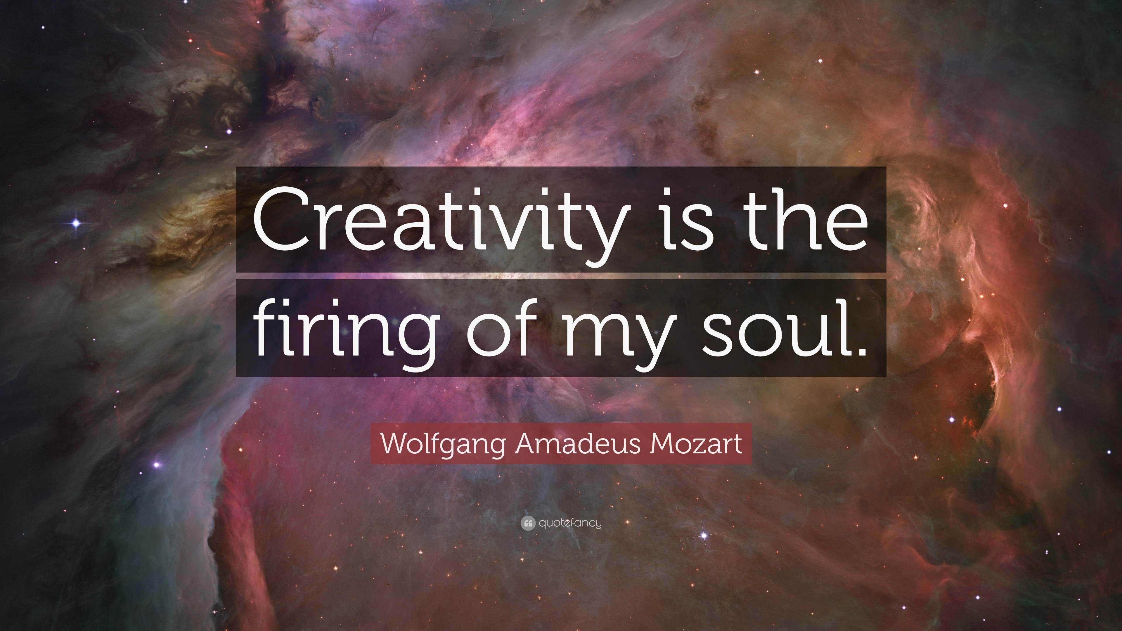 Wolfgang Amadeus Mozart Quote: “Creativity is the firing of my soul.”