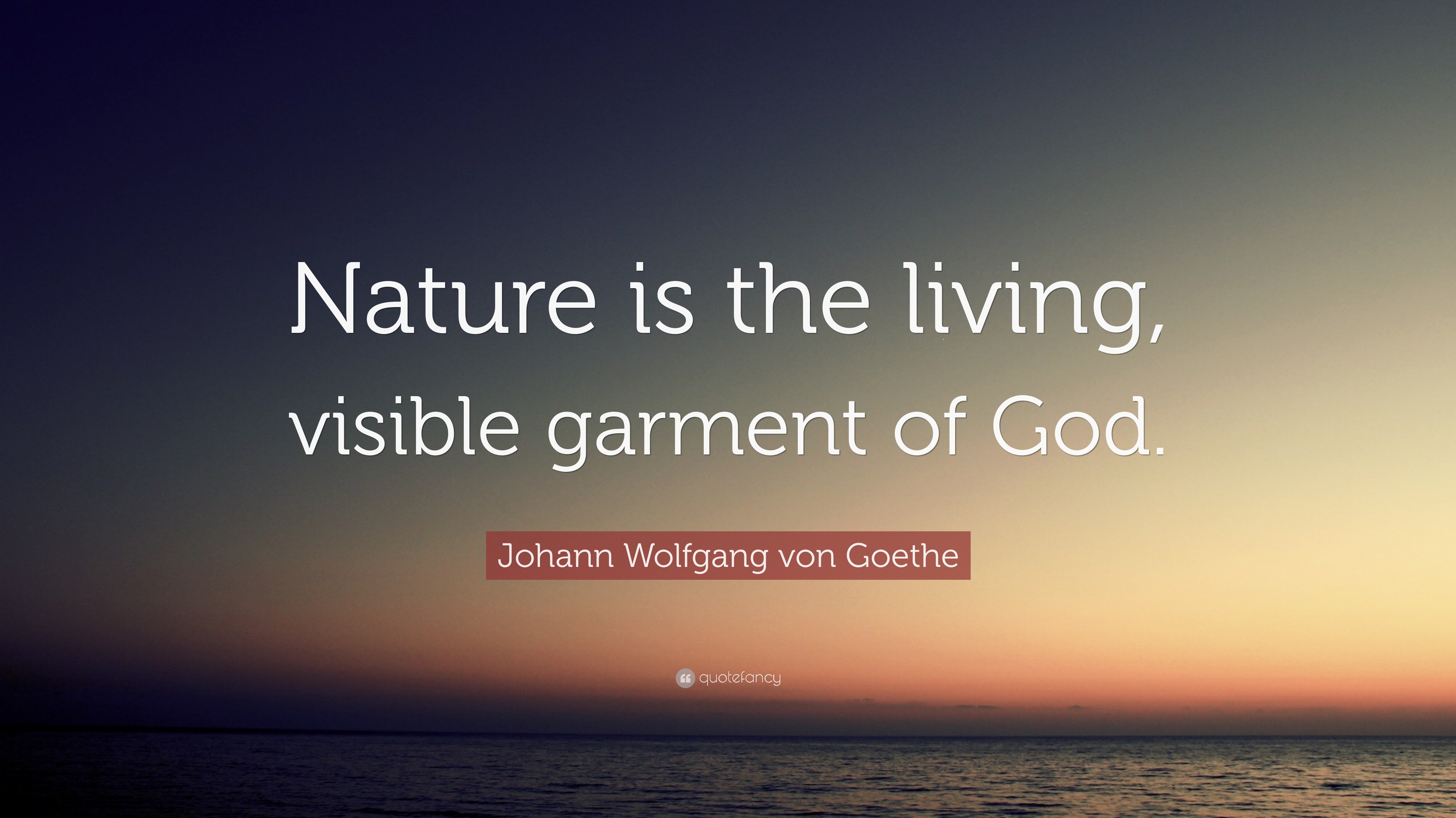 Johann Wolfgang von Goethe Quote: “Nature is the living, visible ...