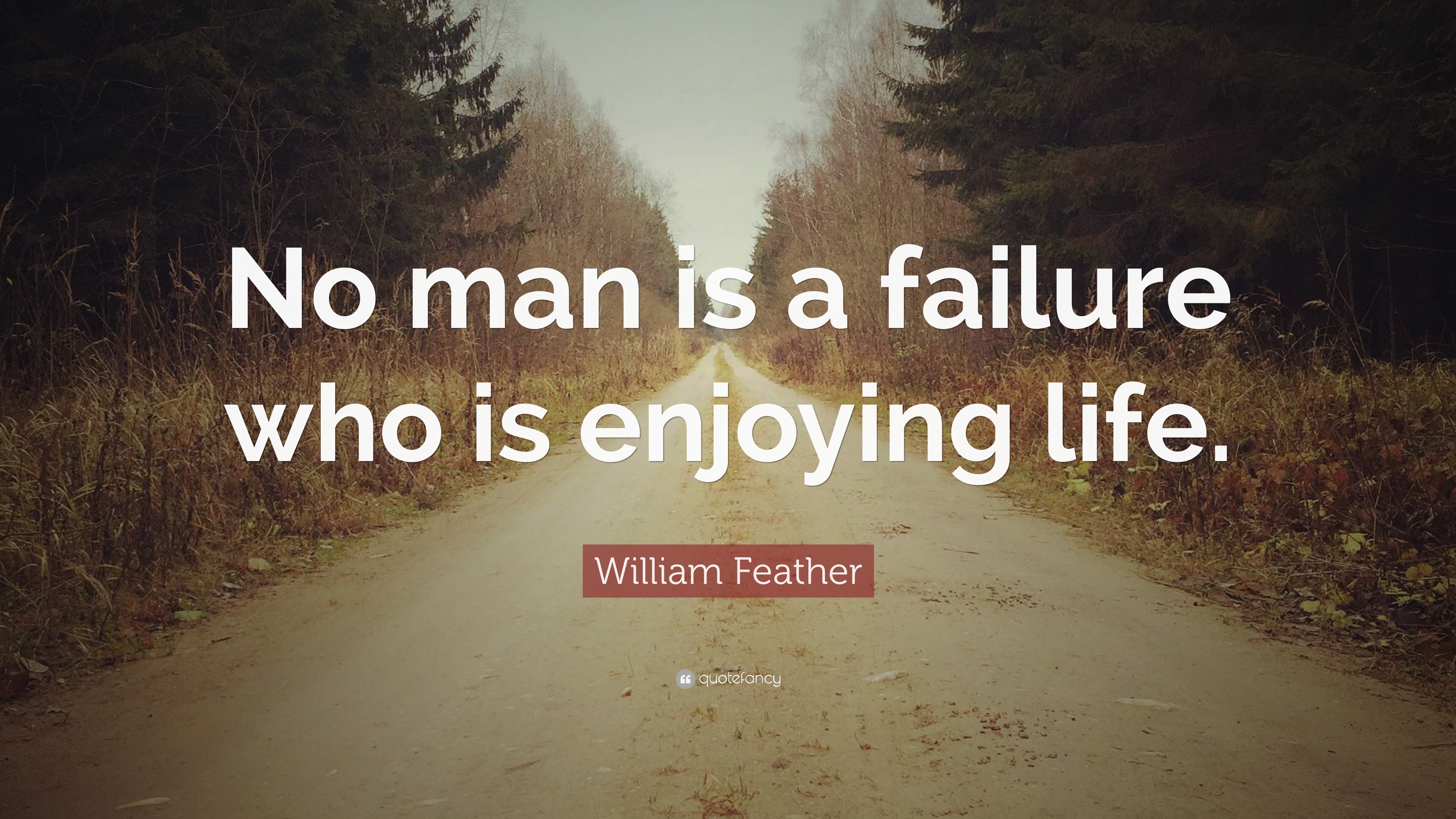 William Feather Quote: “No man is a failure who is enjoying life.”