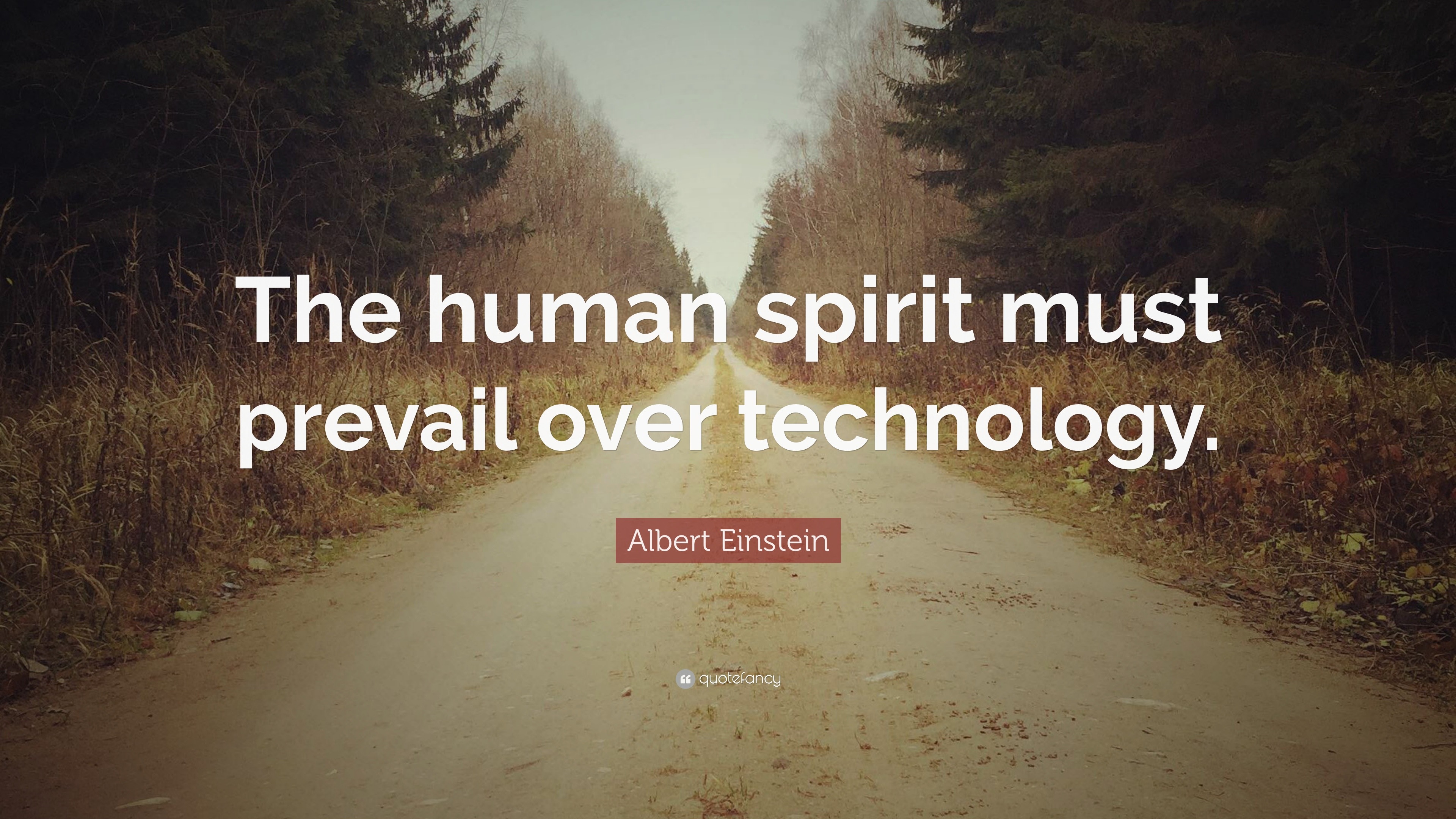 Albert Einstein Quote: “The human spirit must prevail over technology.”