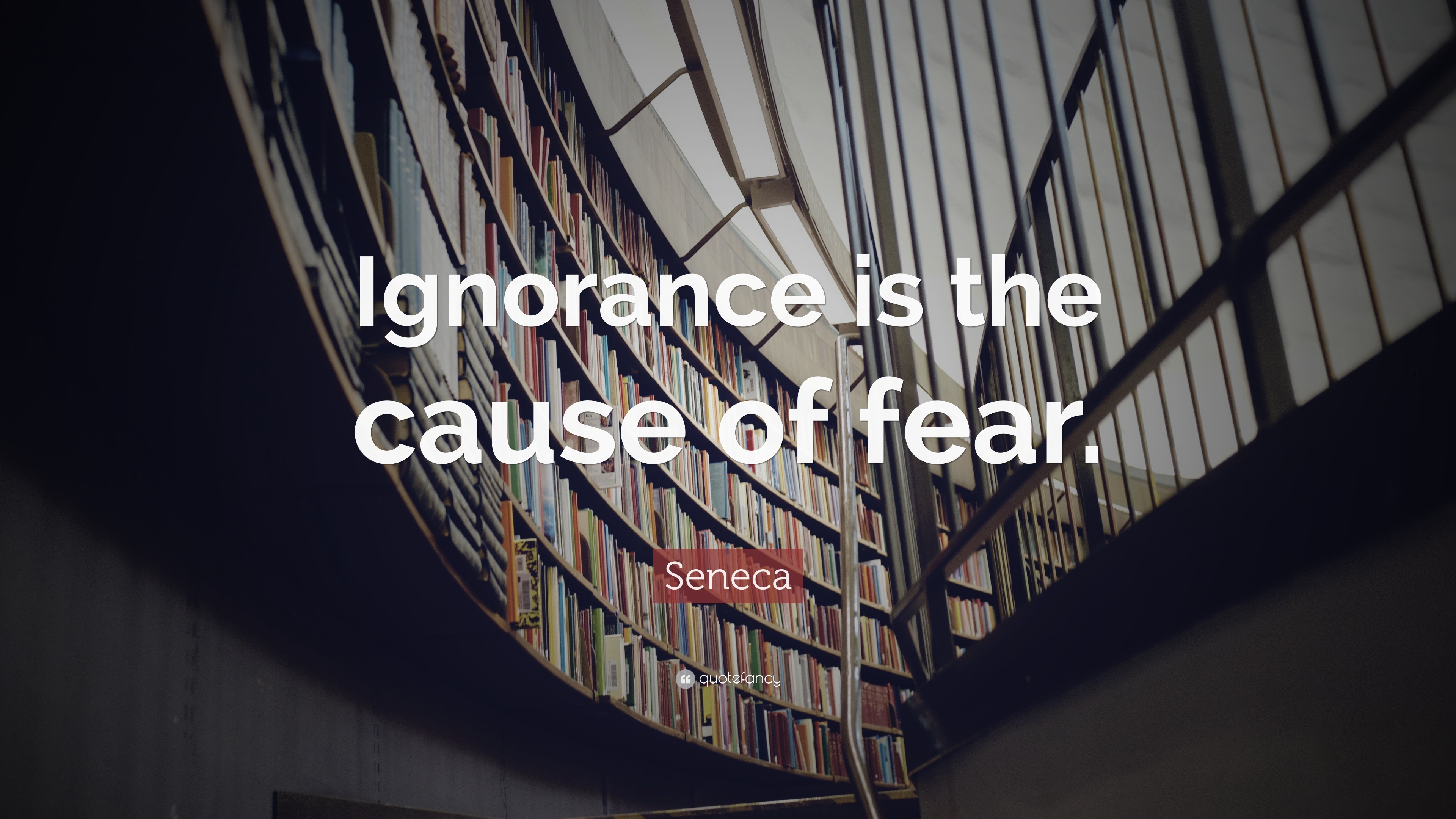Seneca Quote: “Ignorance is the cause of fear.”