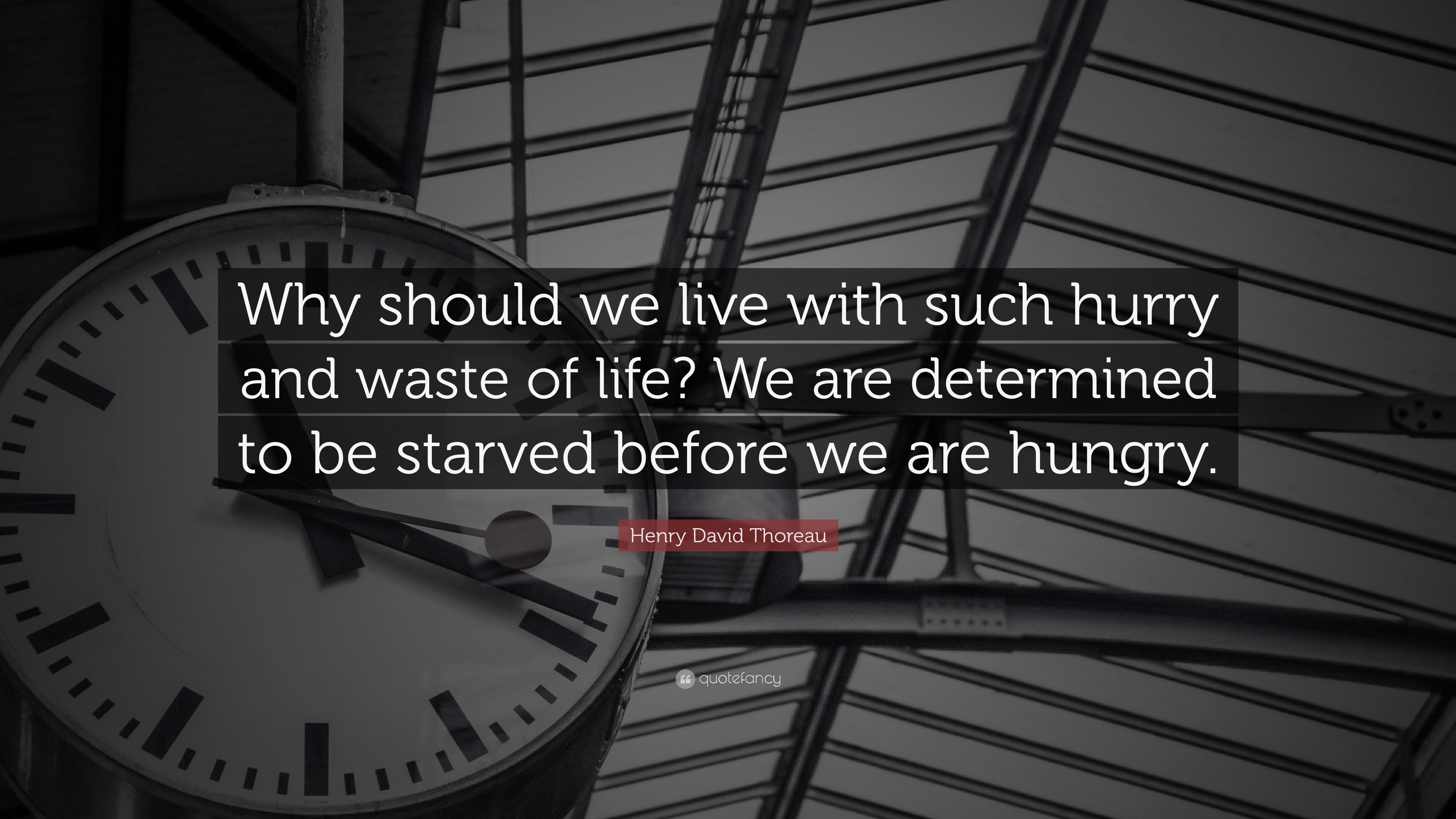 Henry David Thoreau Quote: “Why should we live with such hurry and ...