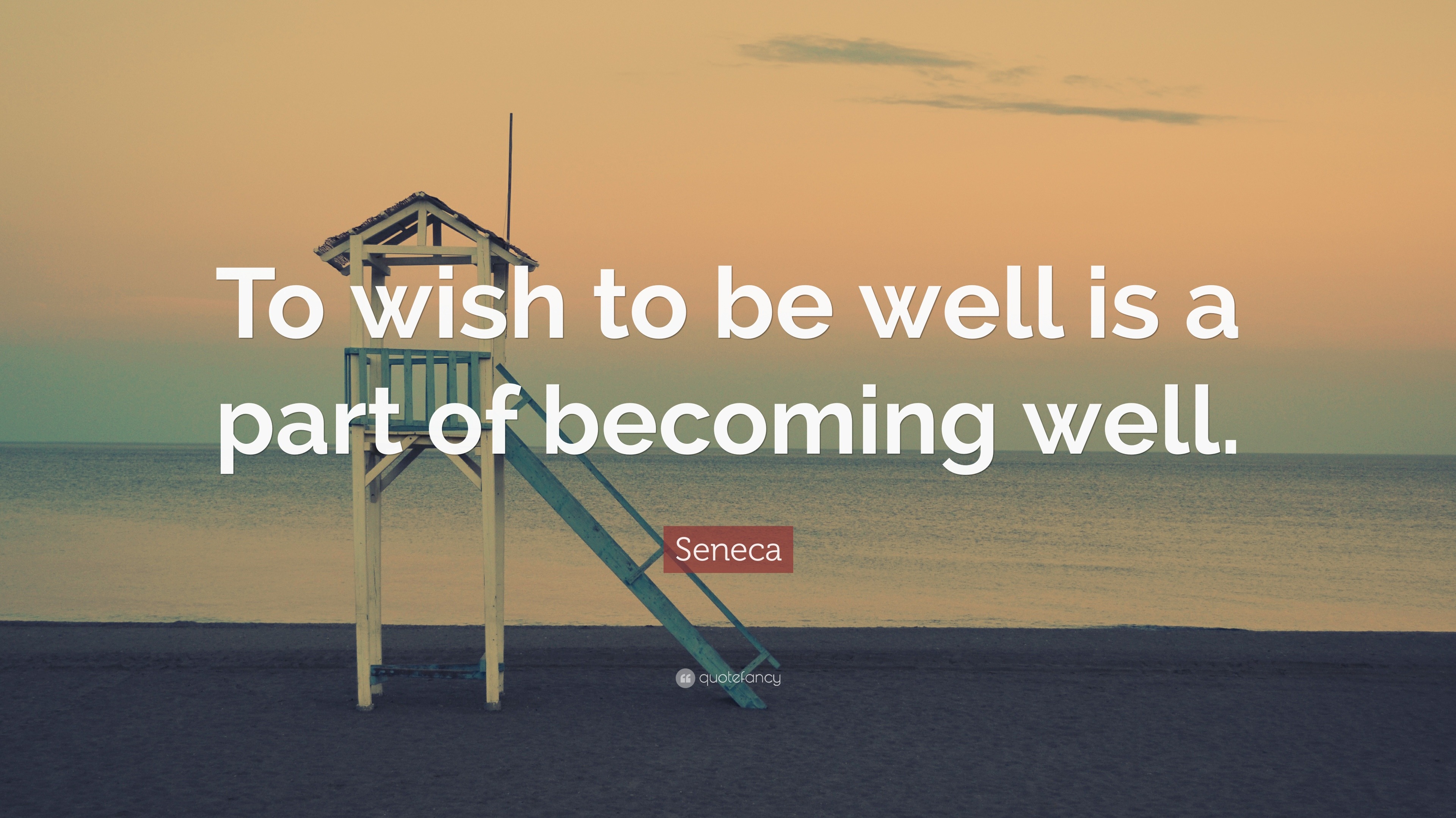 Seneca Quote: “To wish to be well is a part of becoming well.”