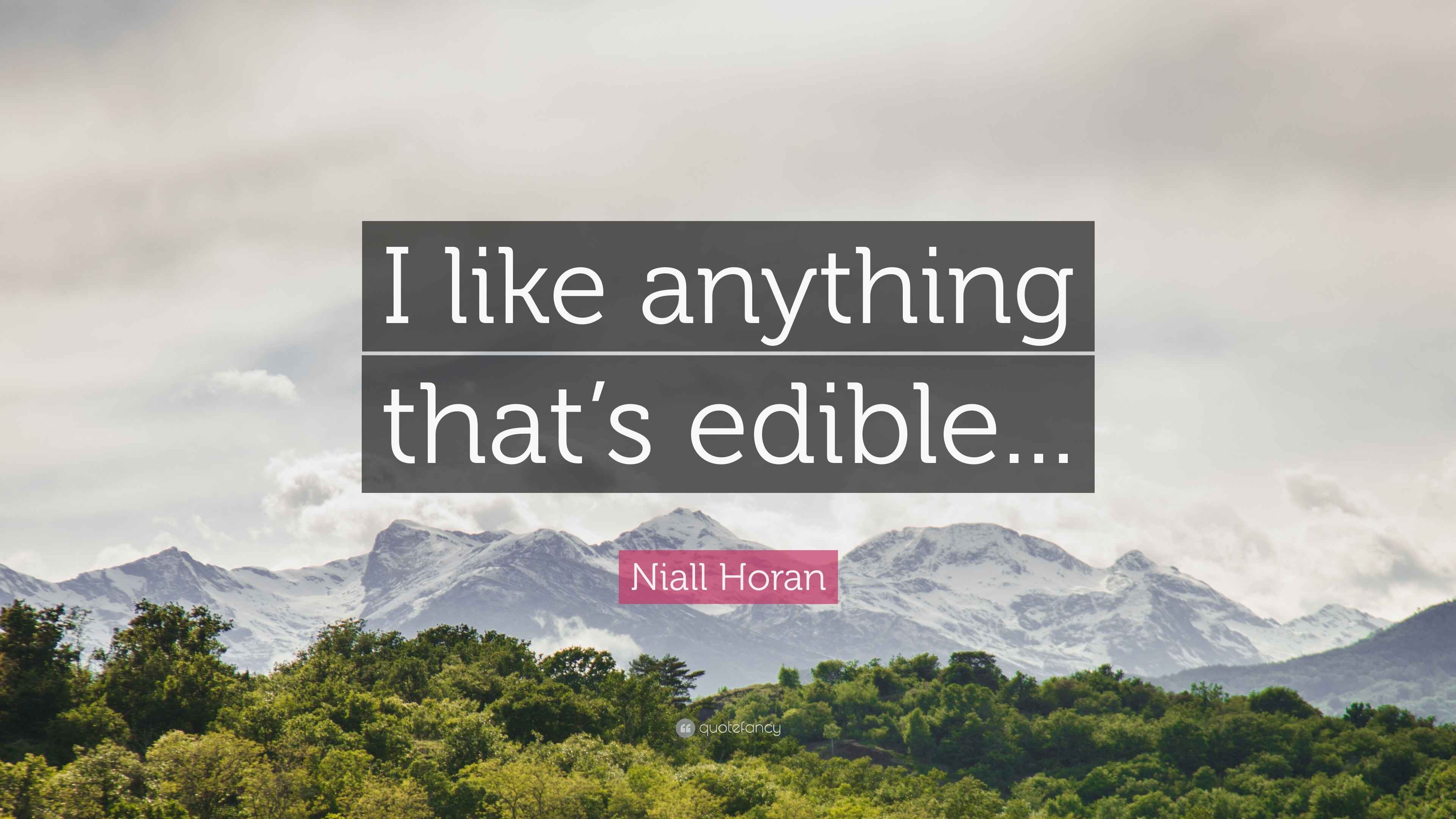 Niall Horan Quote: “I like anything that’s edible...”