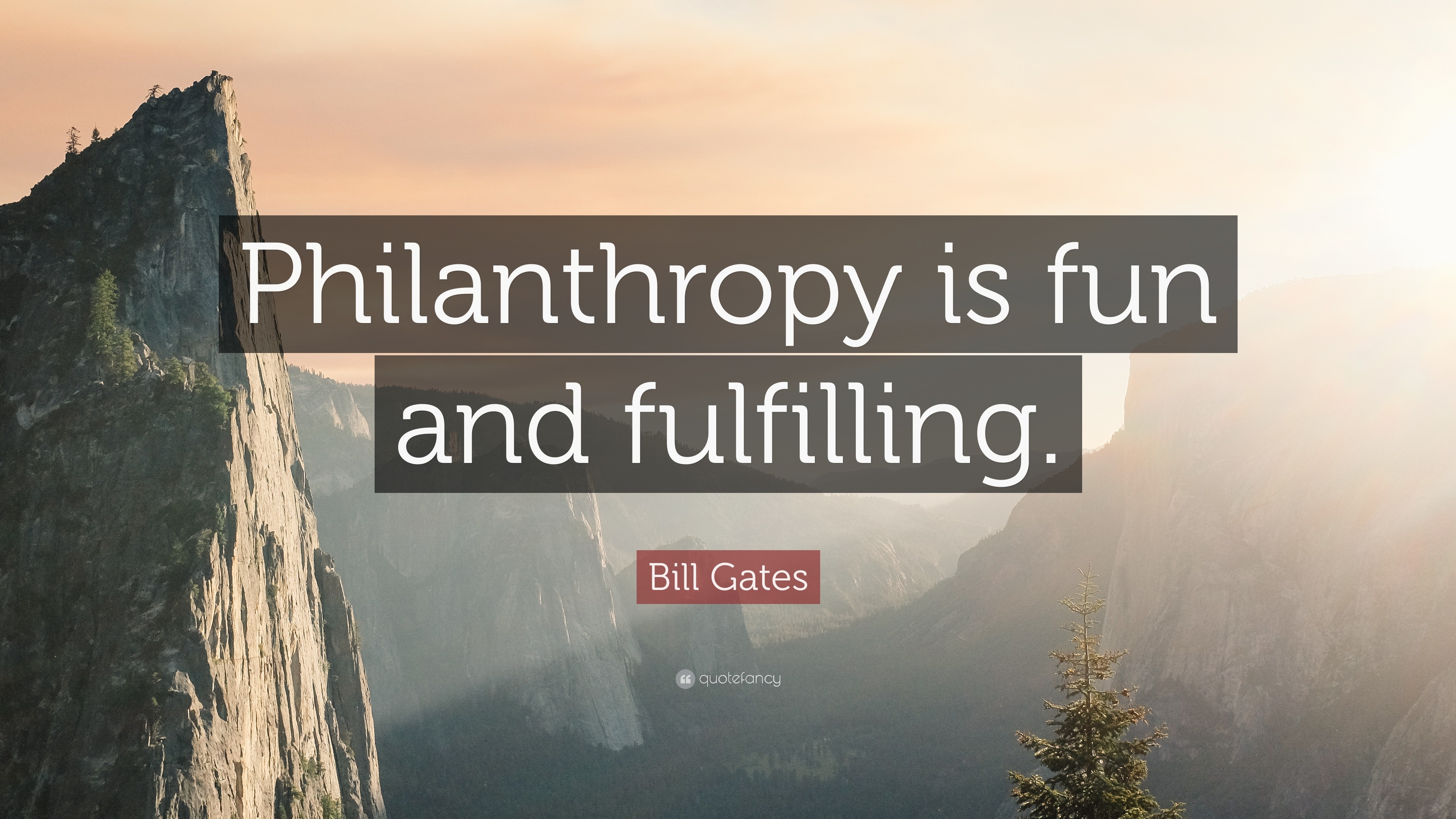 Bill Gates Quote: “Philanthropy is fun and fulfilling.”