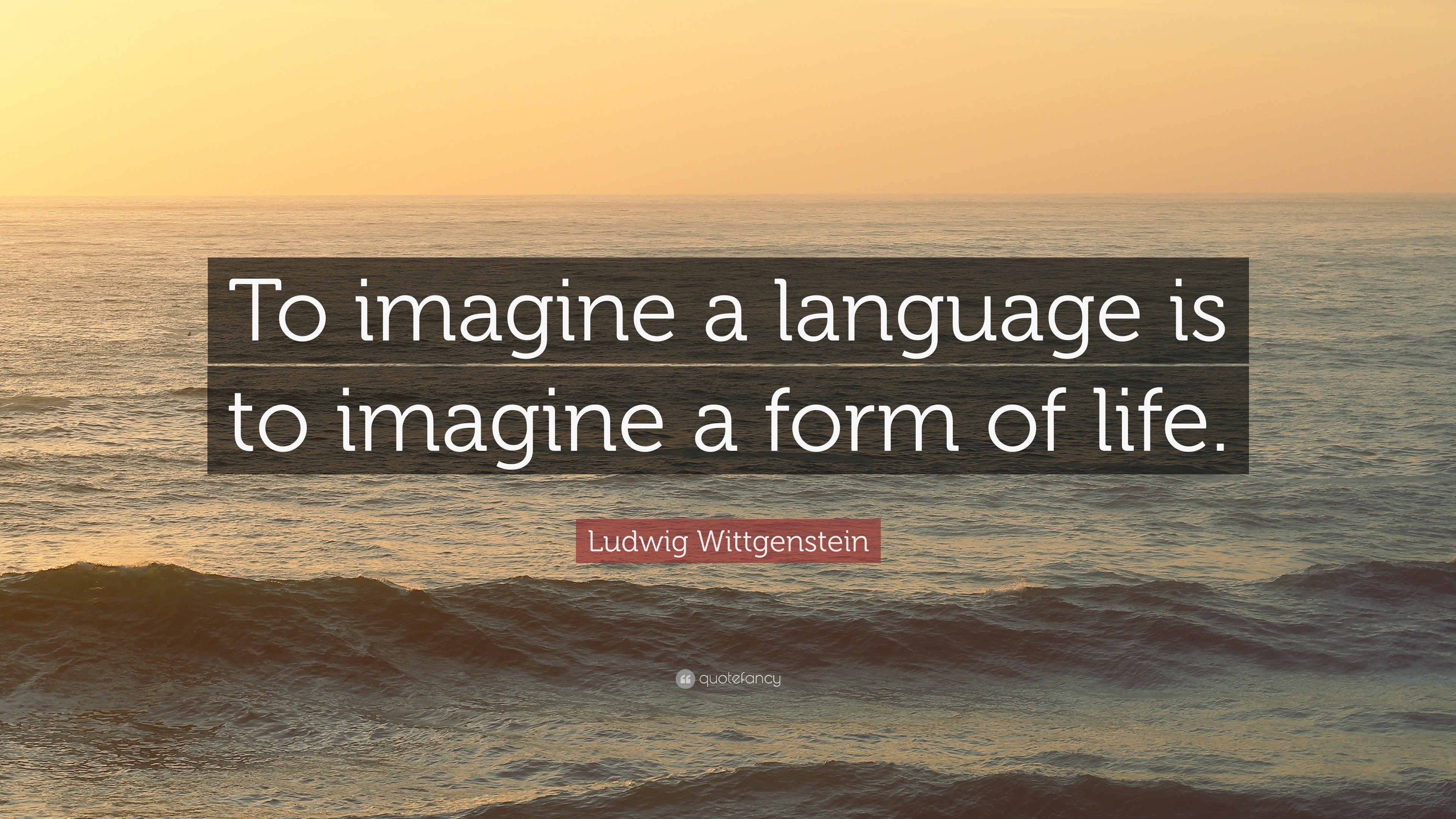 Ludwig Wittgenstein Quote: “To imagine a language is to imagine a form ...