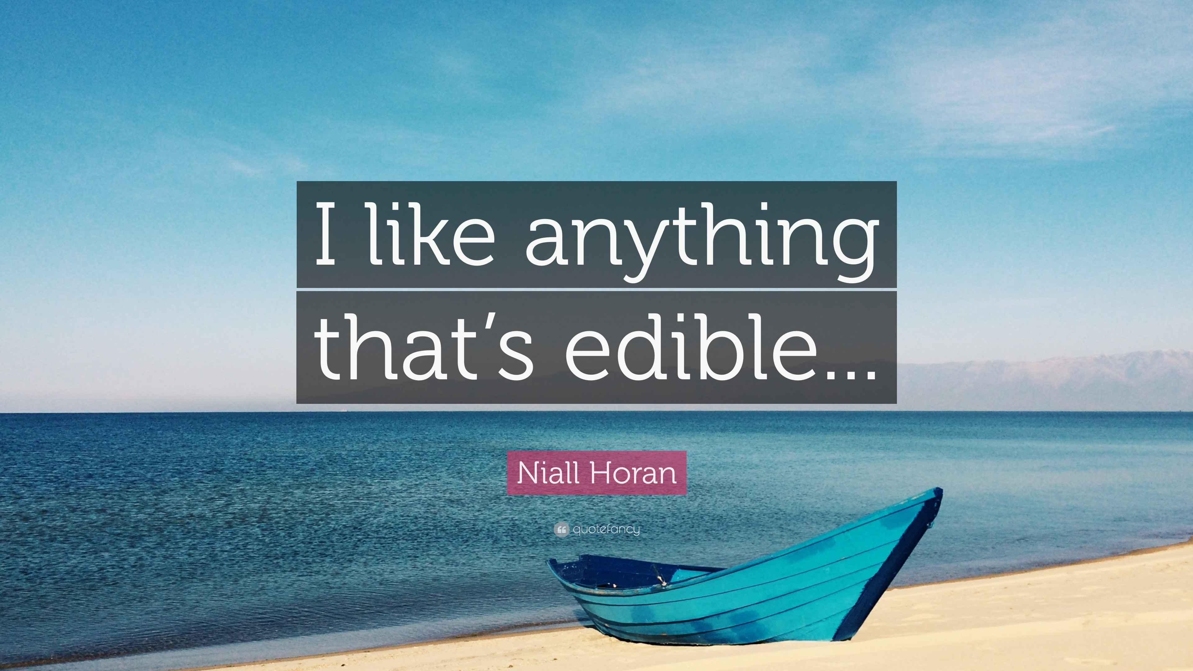 Niall Horan Quote: “I like anything that’s edible...”