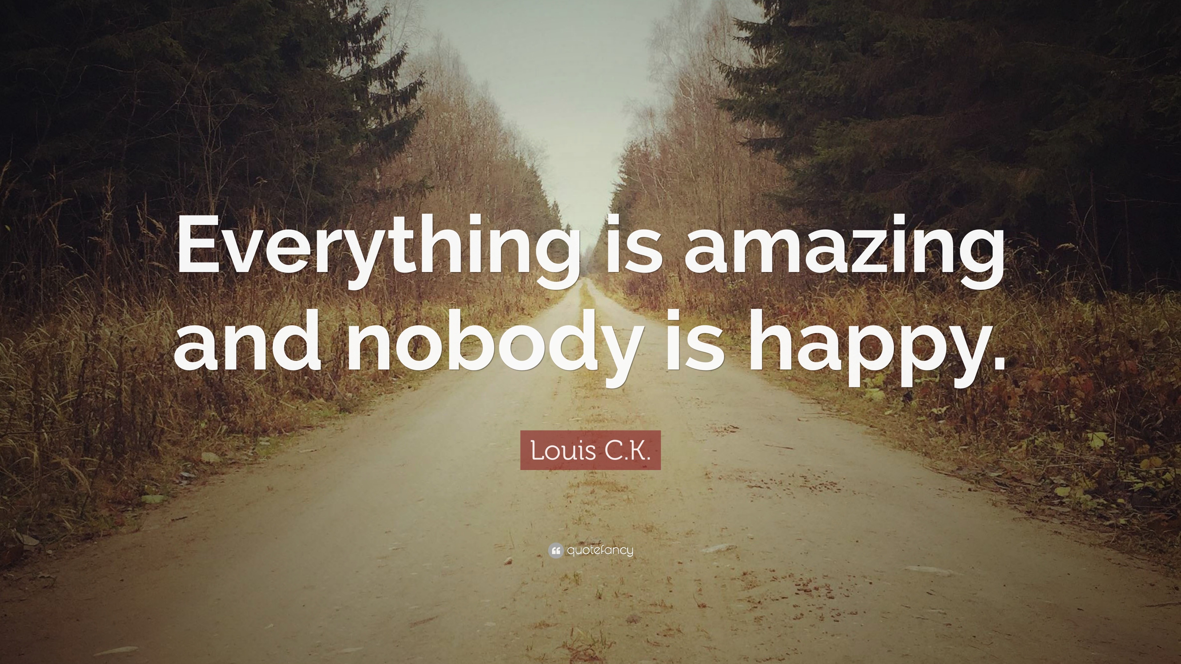 Louis C.K. Quote: “Everything is amazing and nobody is happy.”