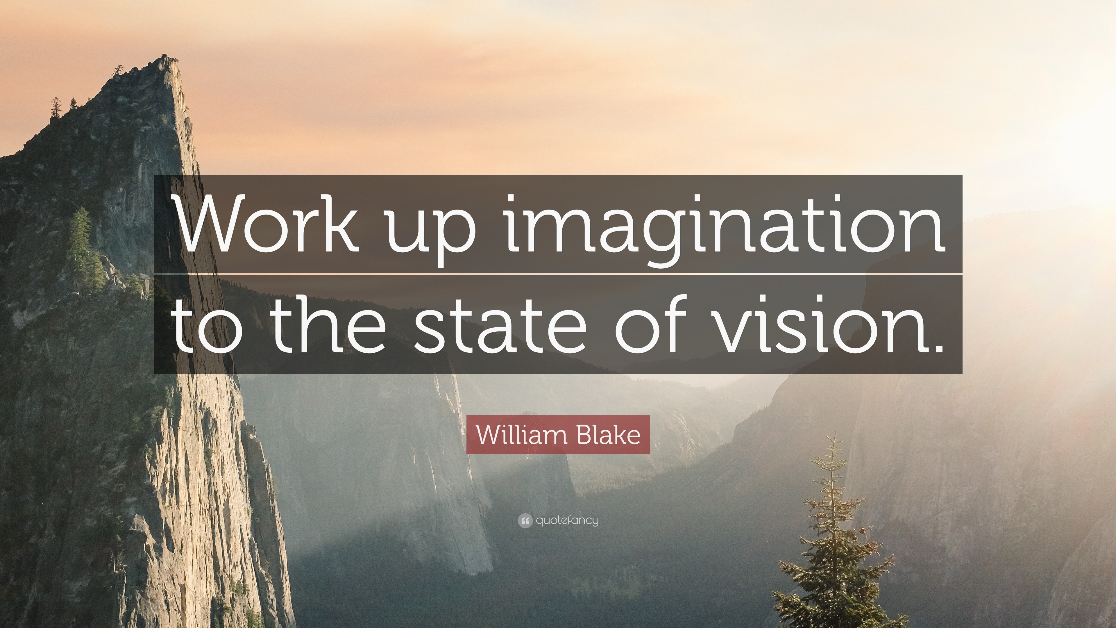 William Blake Quote: “Work up imagination to the state of vision.”