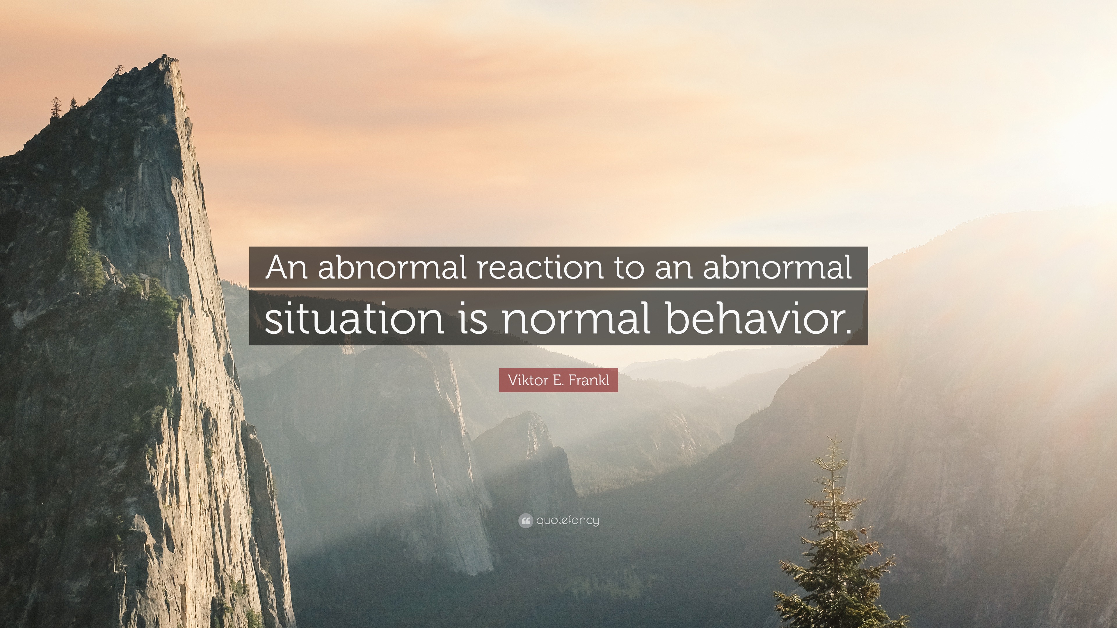Viktor E. Frankl Quote: “An abnormal reaction to an abnormal situation ...